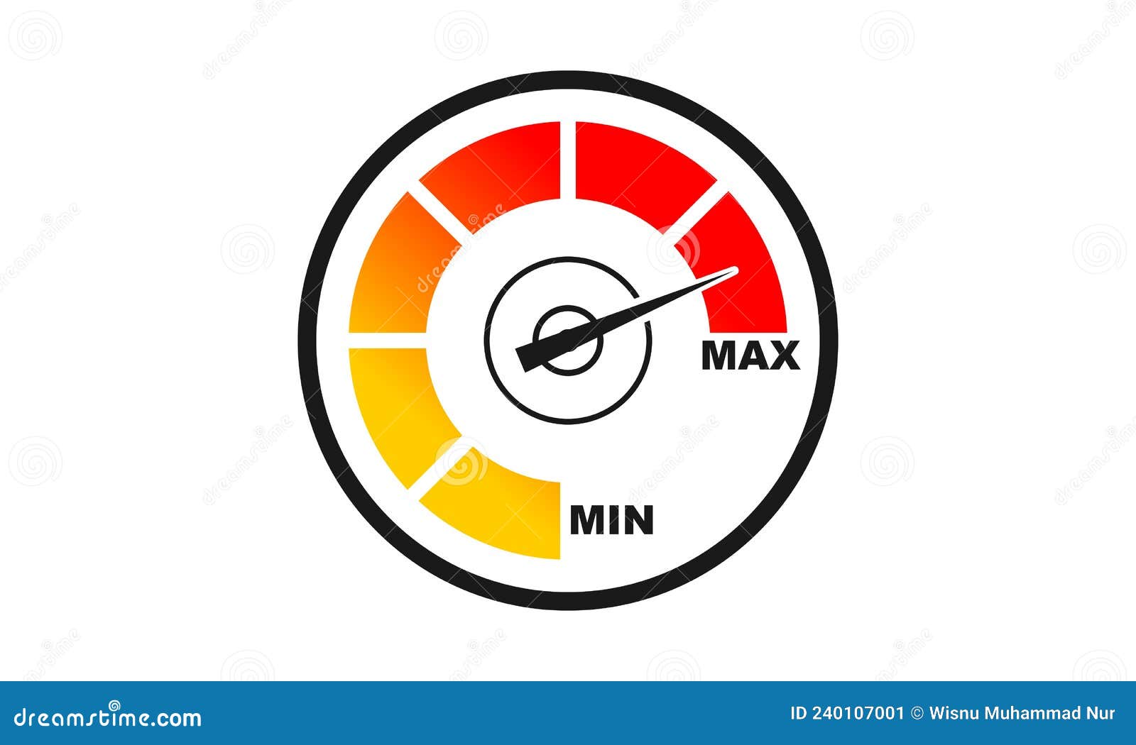 Maximum Speed on Speedometer Vector Design Stock Vector - Illustration ...