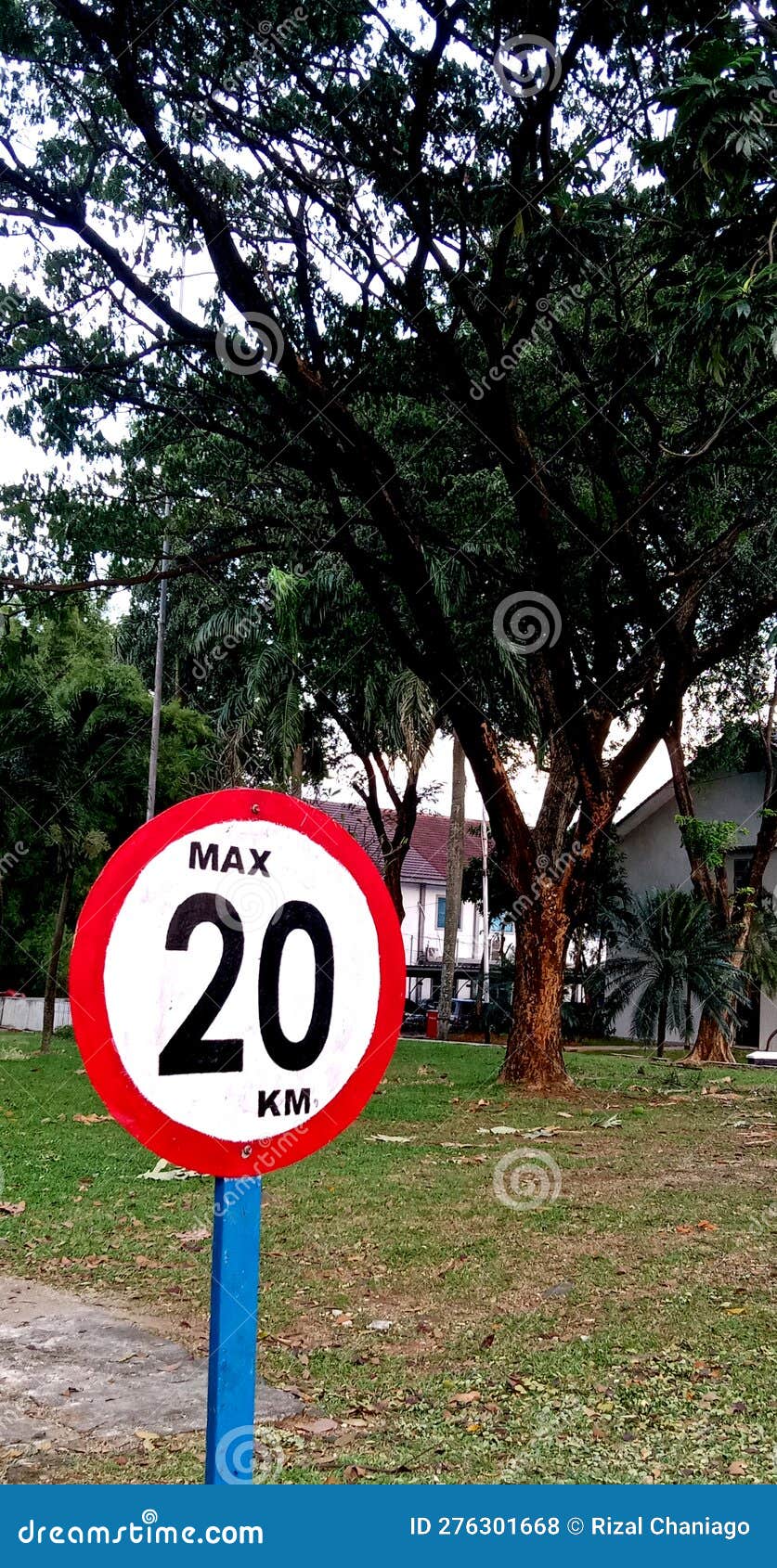 Maximum Speed for the Vehicle in the Complex of the House Stock Photo ...