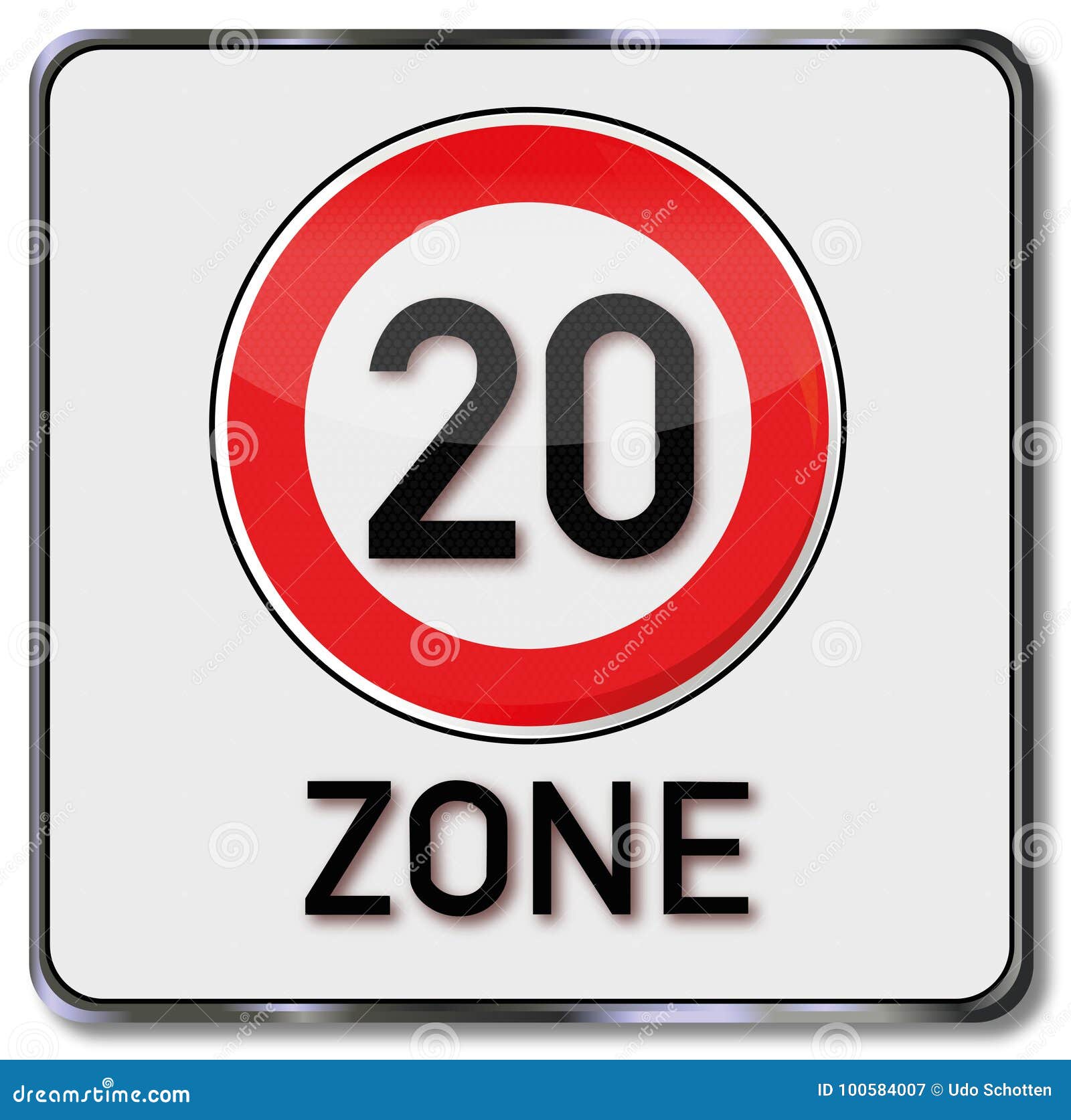 Maximum speed 20 zone stock vector. Illustration of athletic - 100584007