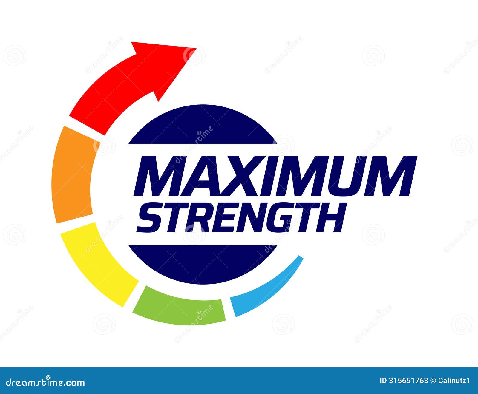 Maximum Strength Vector Logo Icon Badge Stock Vector - Illustration of ...
