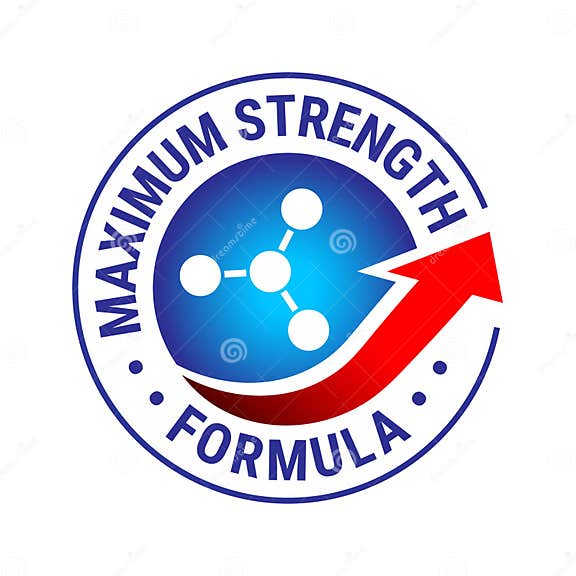 Maximum Strength Vector Logo Icon Badge Stock Vector - Illustration of ...
