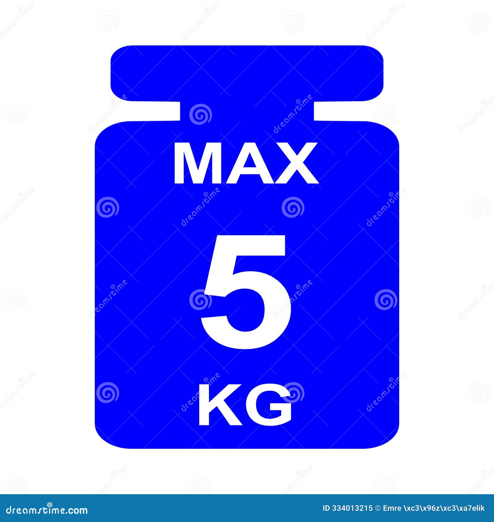 Maximum Weight Limit Up To Five Kg. Isolated Vector, Illustration Stock ...