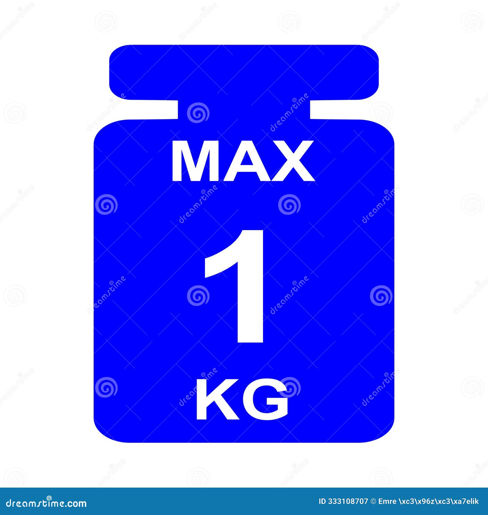 Maximum Weight Limit Up To One Kg. Isolated Vector, Illustration Stock ...