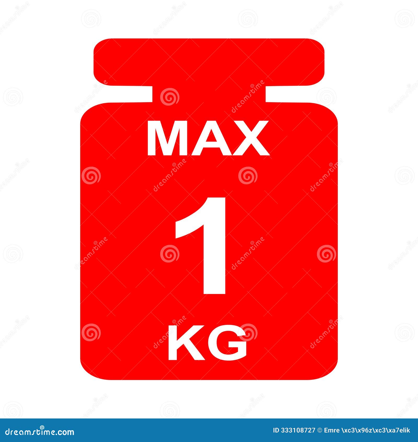 Maximum Weight Limit Up To One Kg. Isolated Vector , Illustration Stock ...