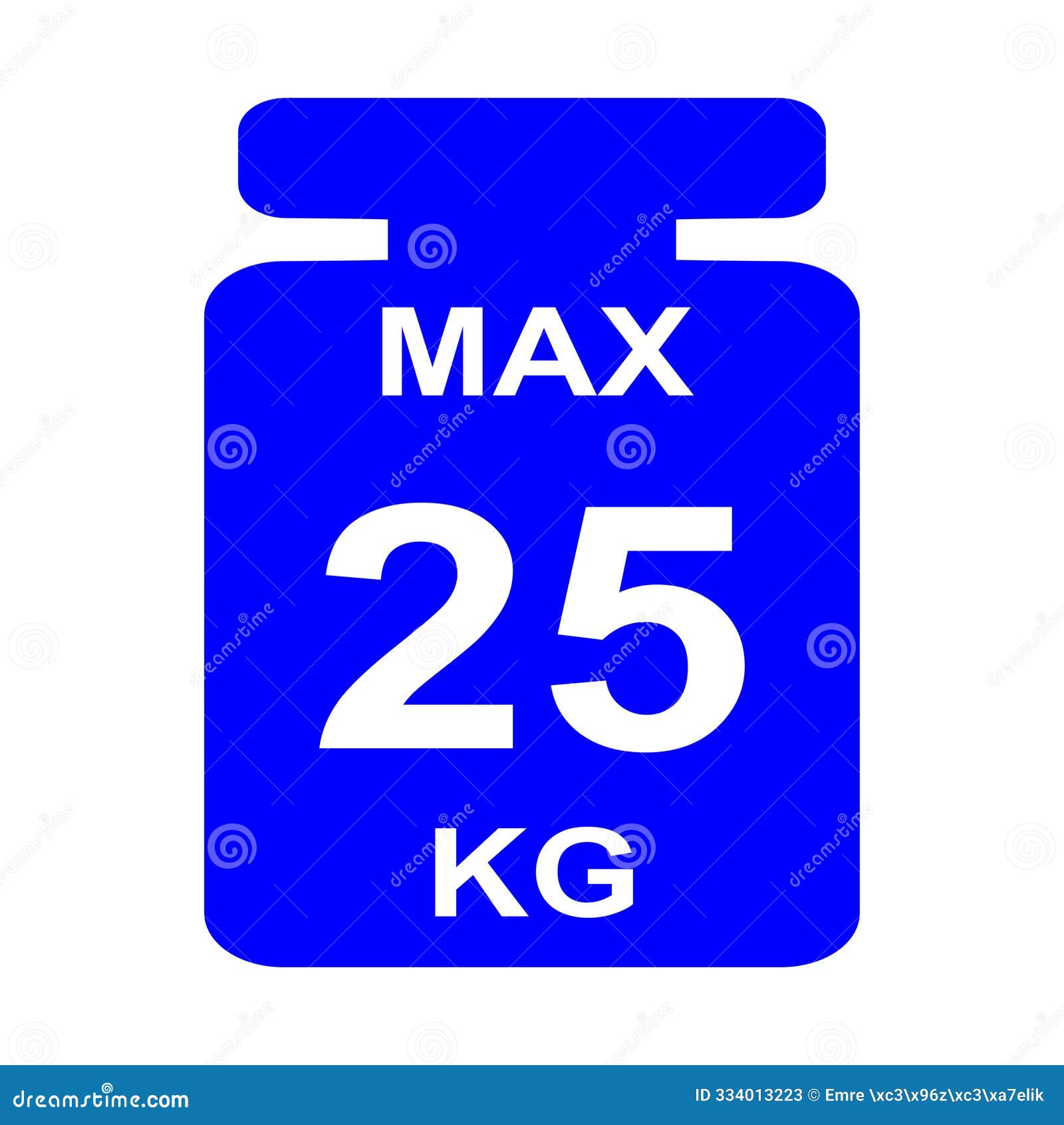 Maximum Weight Limit Up To Twenty Five Kg. Isolated Vector ...