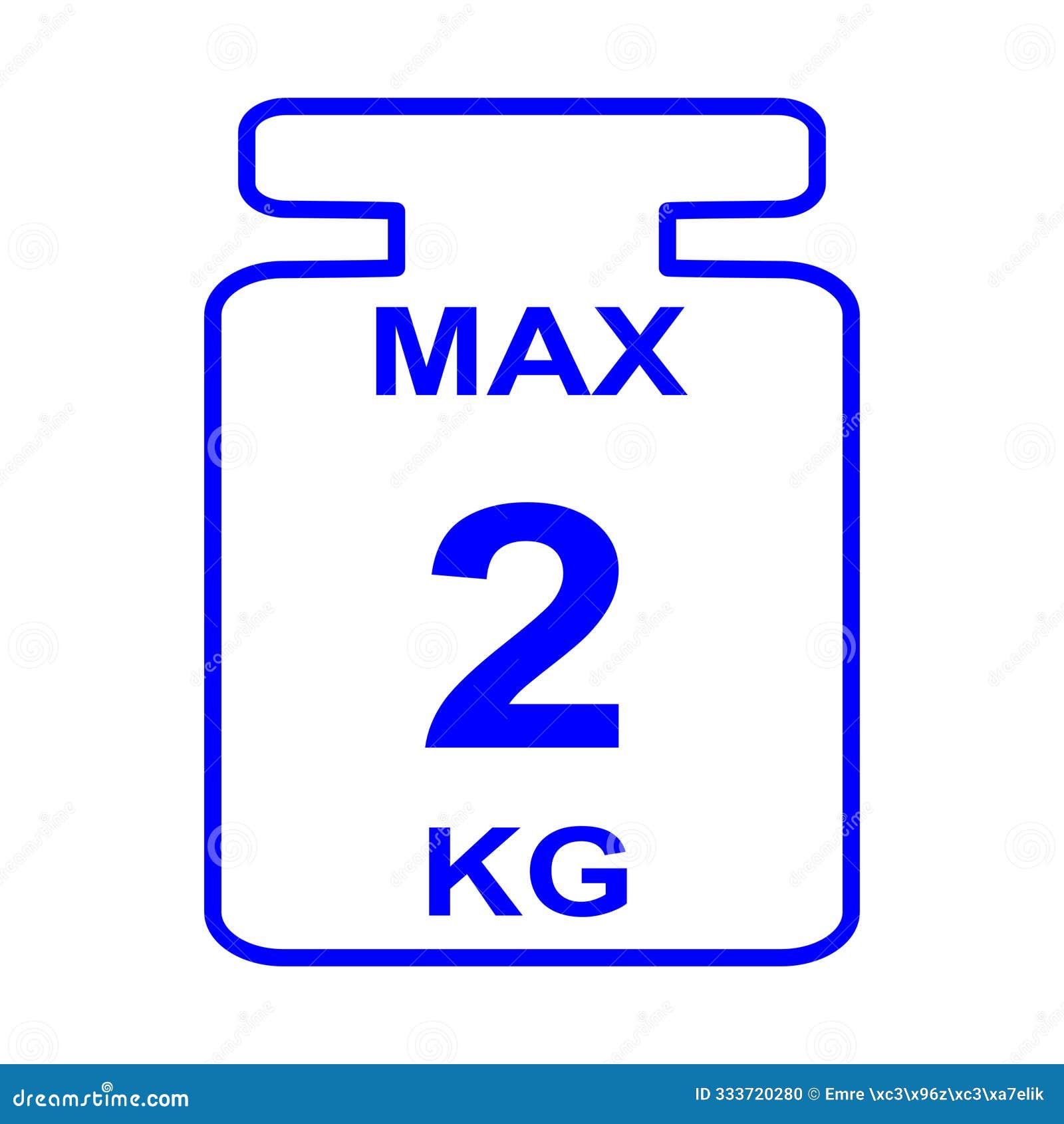 Maximum Weight Limit Up To Two Kg. Isolated Vector, Illustration Stock ...