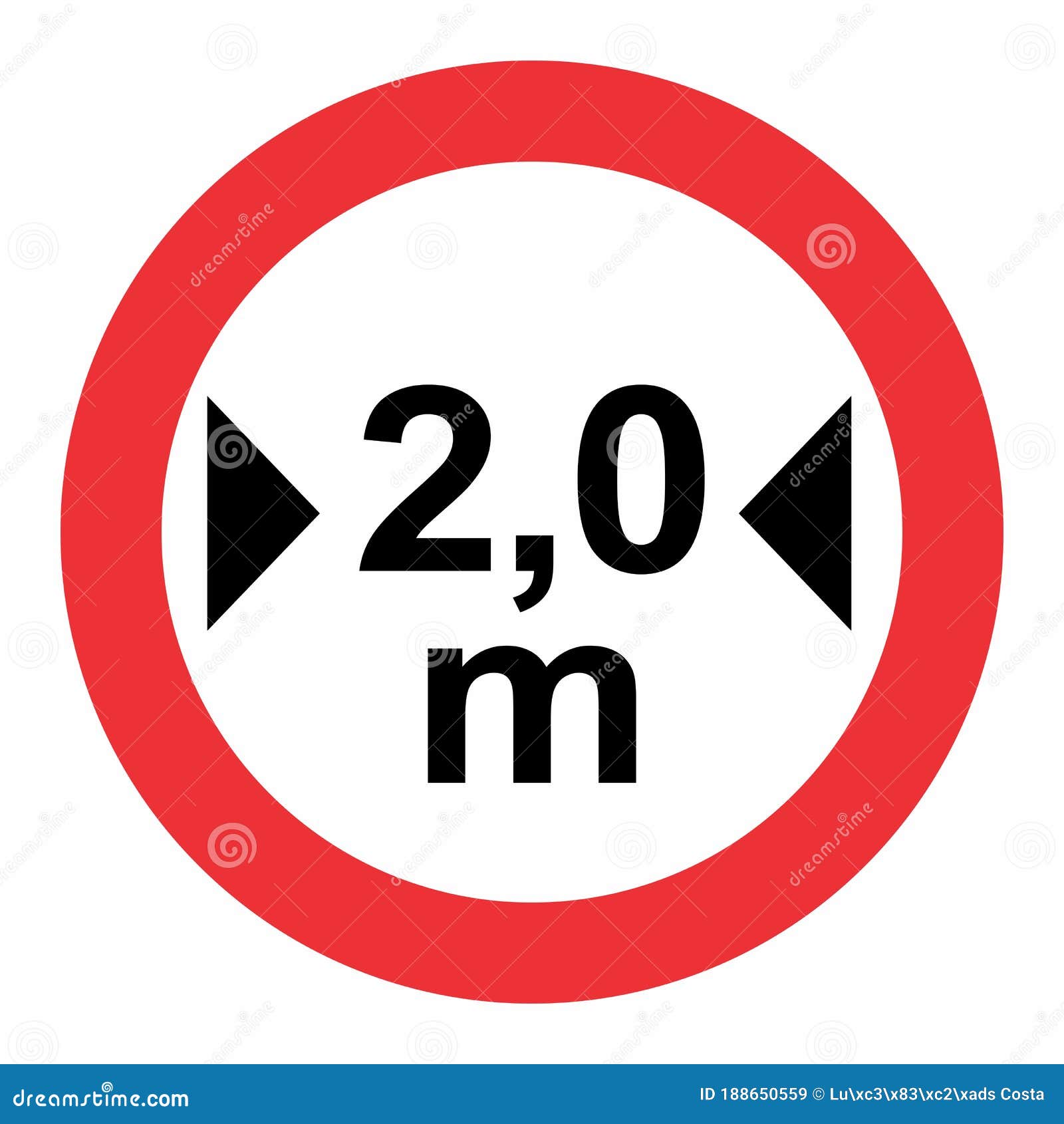 Maximum width traffic sign stock illustration. Illustration of ...