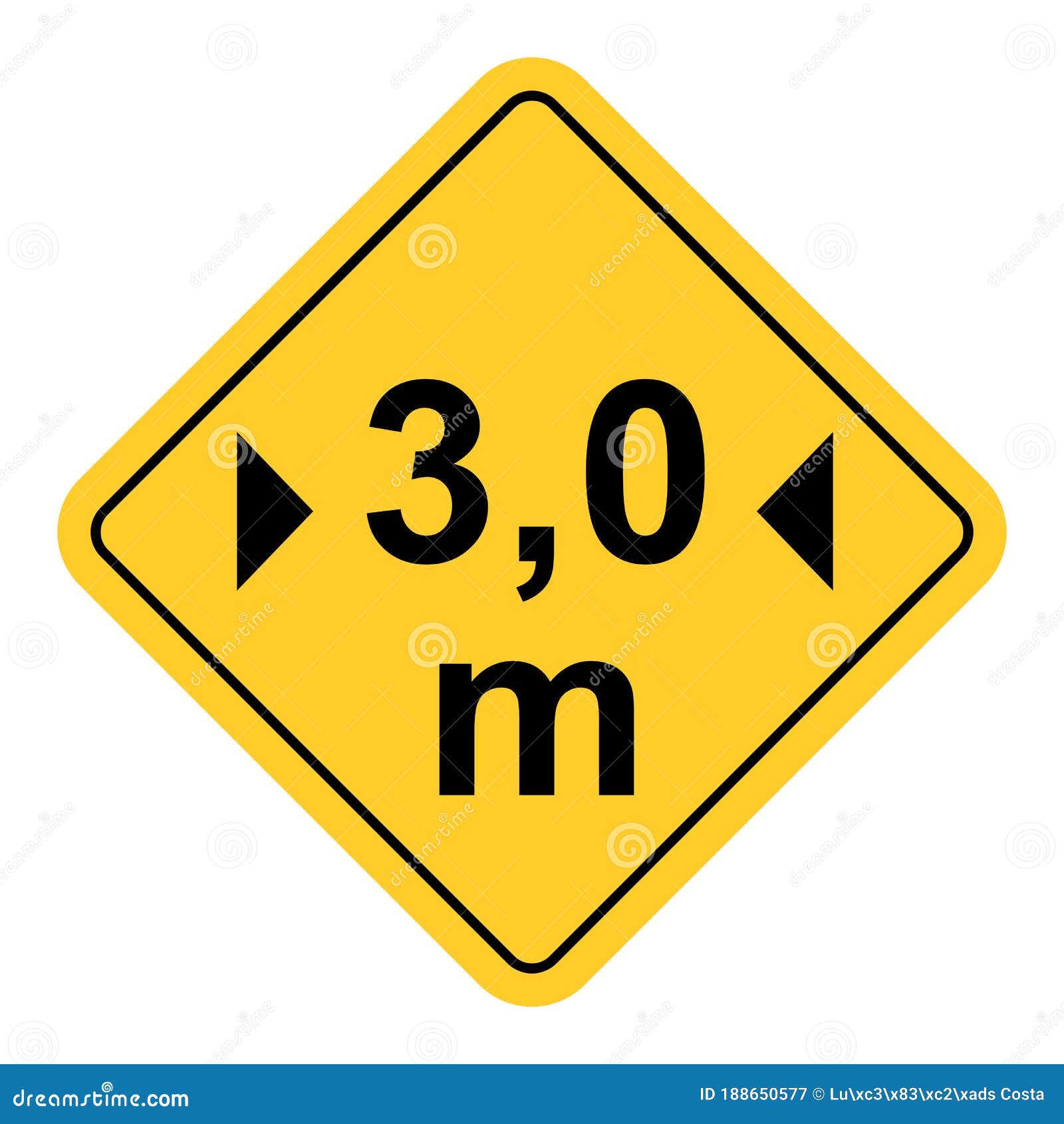 Maximum width traffic sign stock illustration. Illustration of ...
