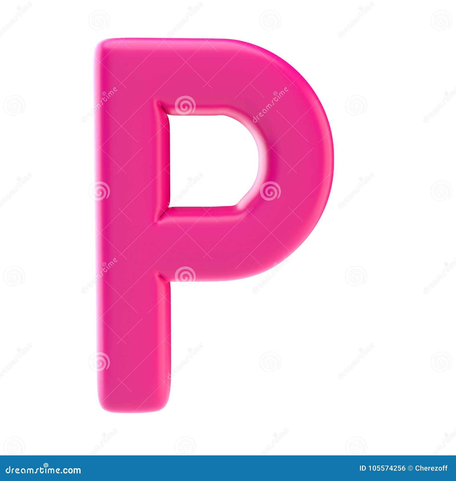 Mayúscula Rosado Brillante De La Letra Stock de ilustración ...