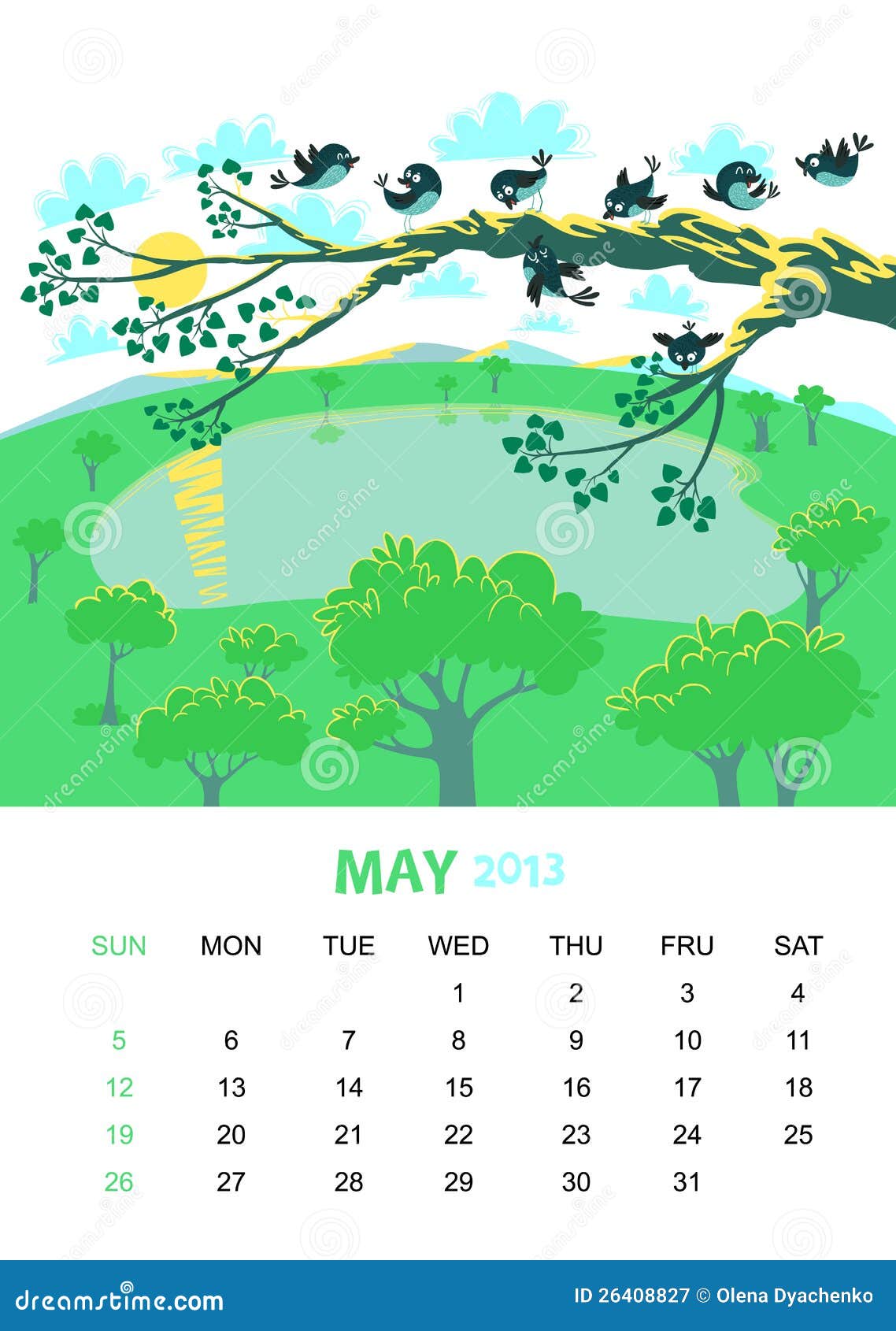 May stock vector. Illustration of grid, season, landscape - 26408827