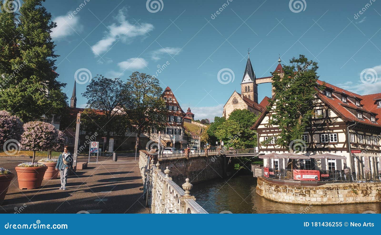 May, 2020, a Beautiful View of Esslingen am Neckar in the Stuttgart ...