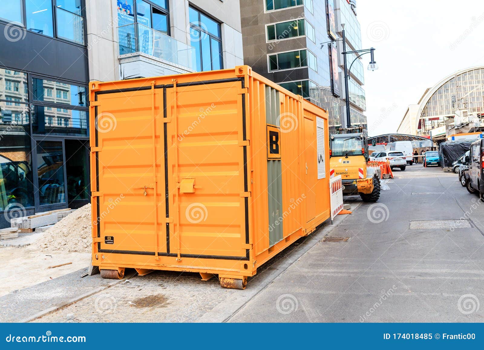Yellow Cargo Container Using As Accommodation for Workers at ...
