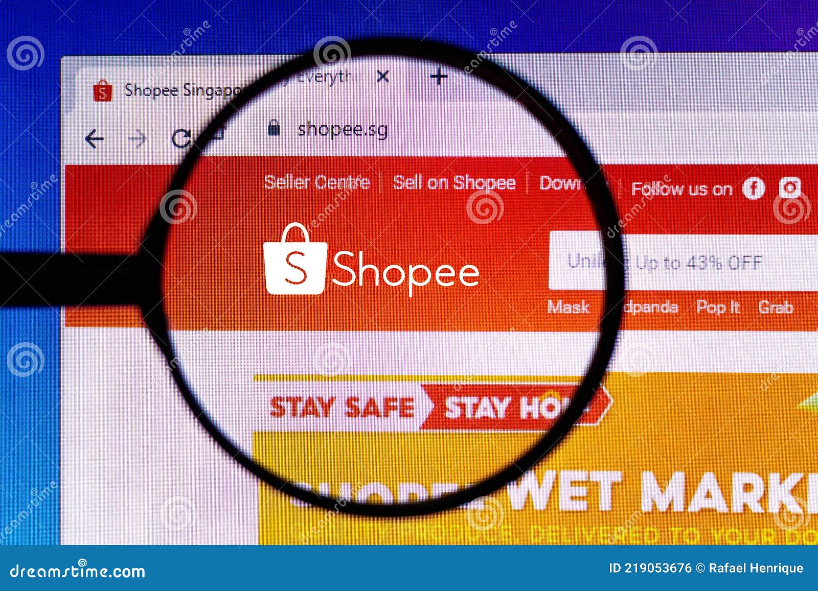 May 19, 2021, Brazil. in this Illustration the Homepage of the Shopee ...