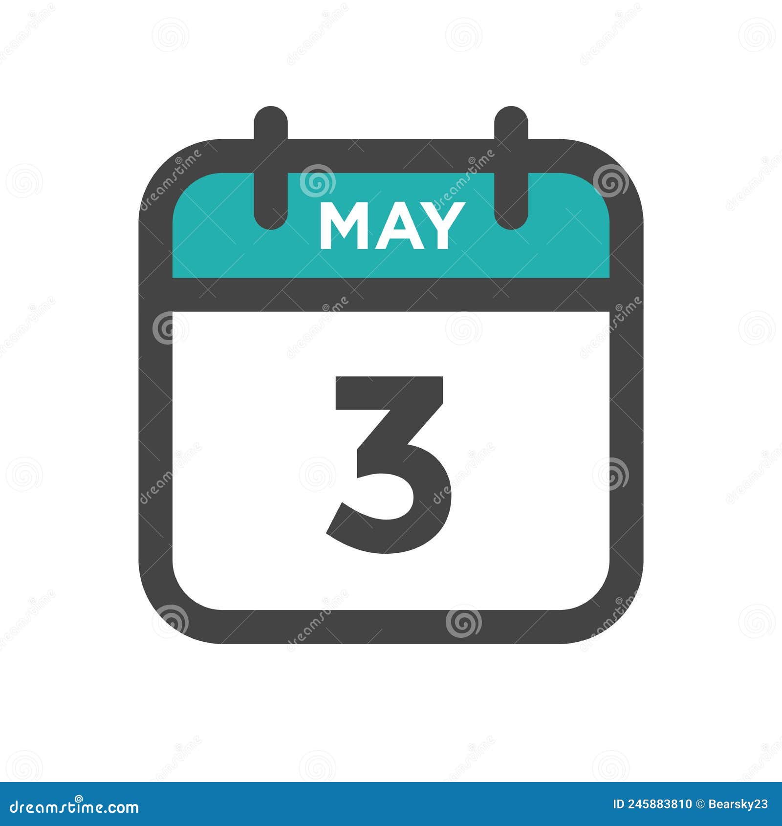 May 3 Calendar Day or Calender Date for Deadlines or Appointment Stock ...