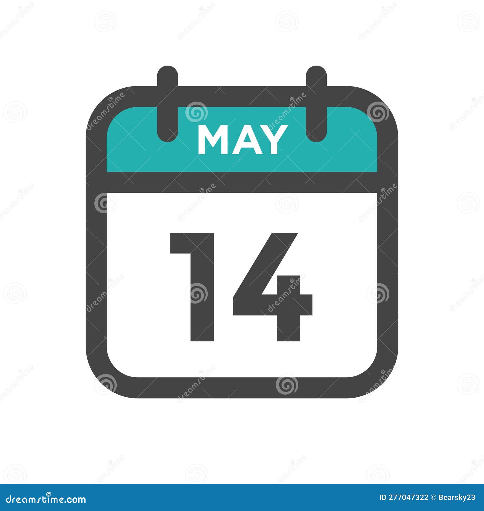 May 14 Calendar Day or Calender Date for Deadlines or Appointment Stock ...