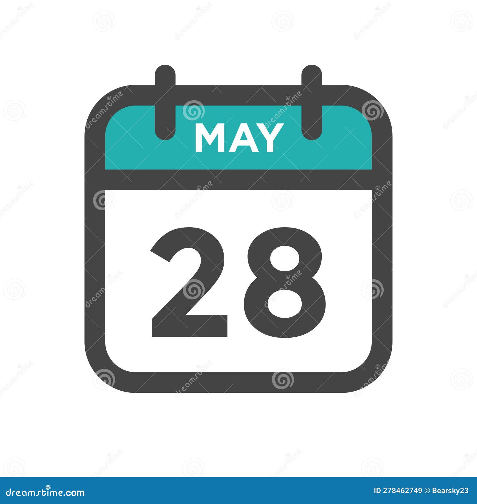 May 28 Calendar Day or Calender Date for Deadlines or Appointment Stock ...