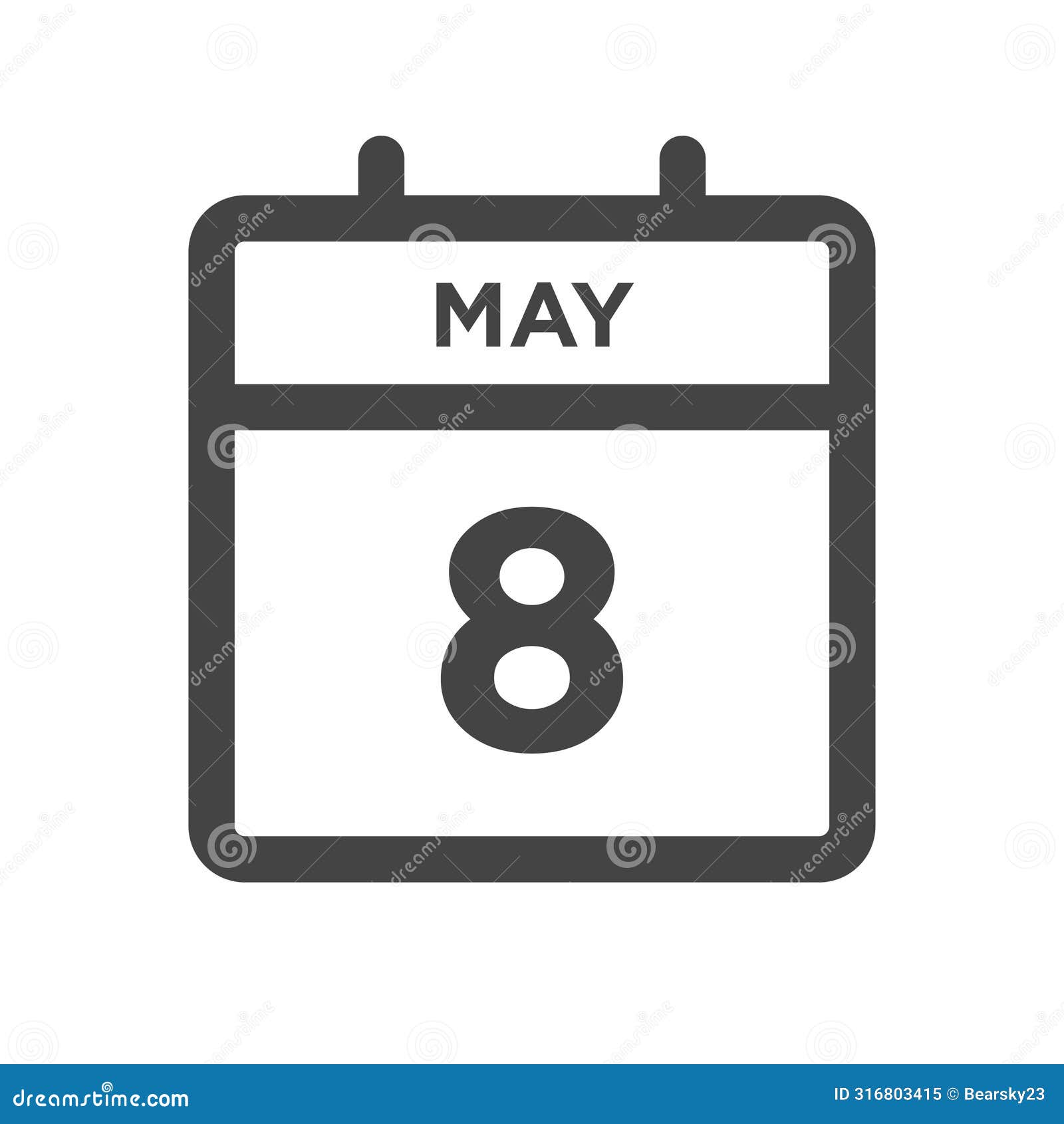 May 8 Calendar Day or Calender Date - Deadlines or Appointment Stock ...