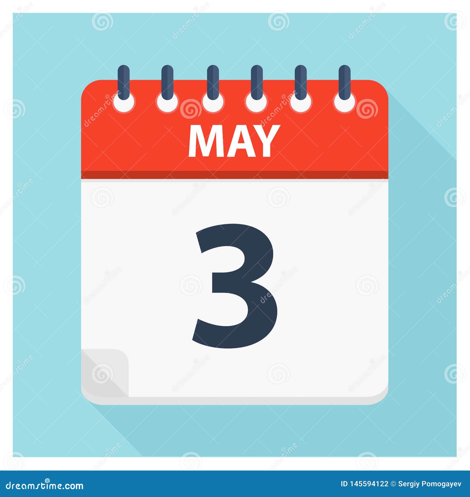 May 3 - Calendar Icon - Calendar Design Template Stock Illustration ...