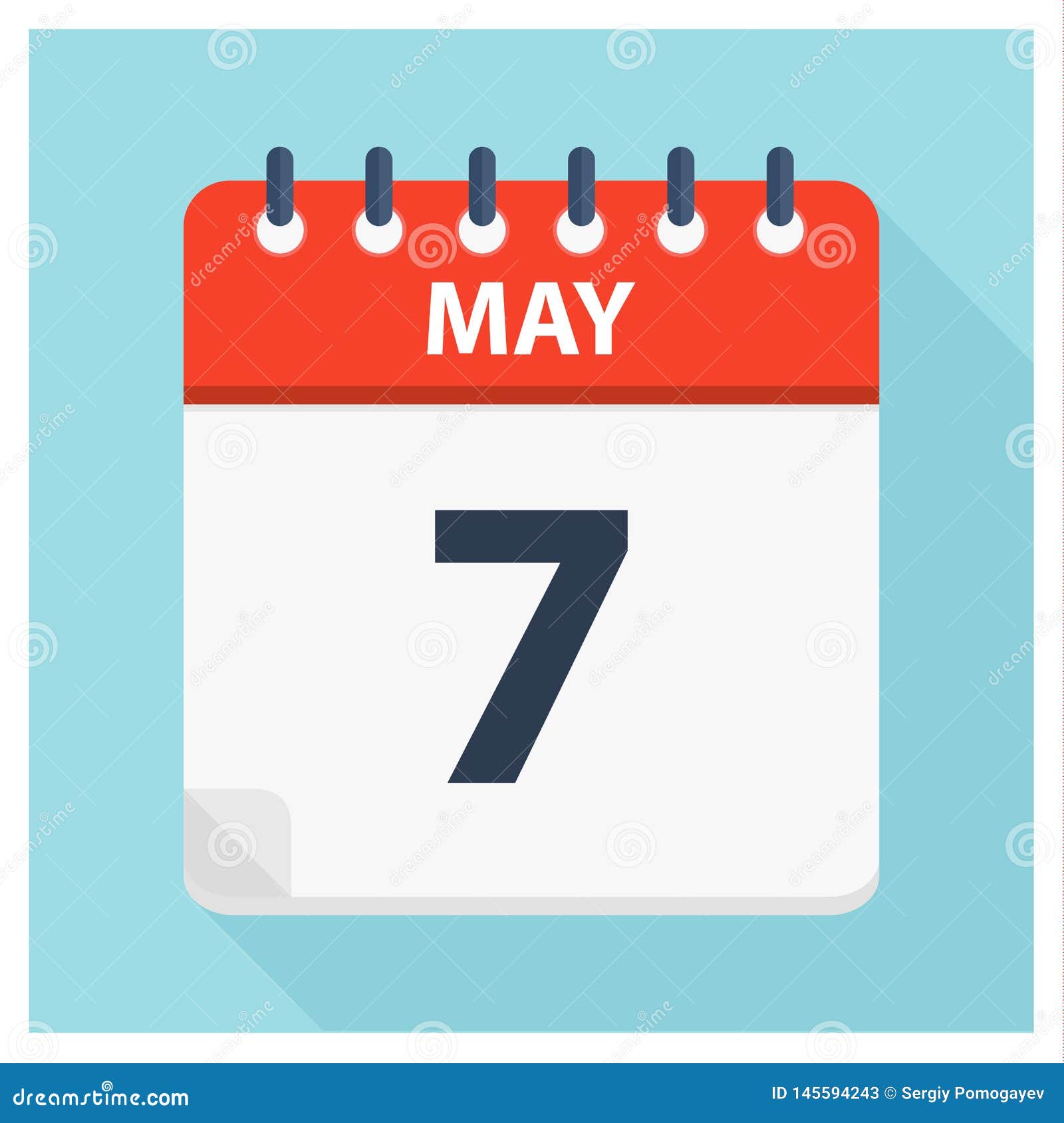 May 7 - Calendar Icon - Calendar Design Template Stock Illustration ...