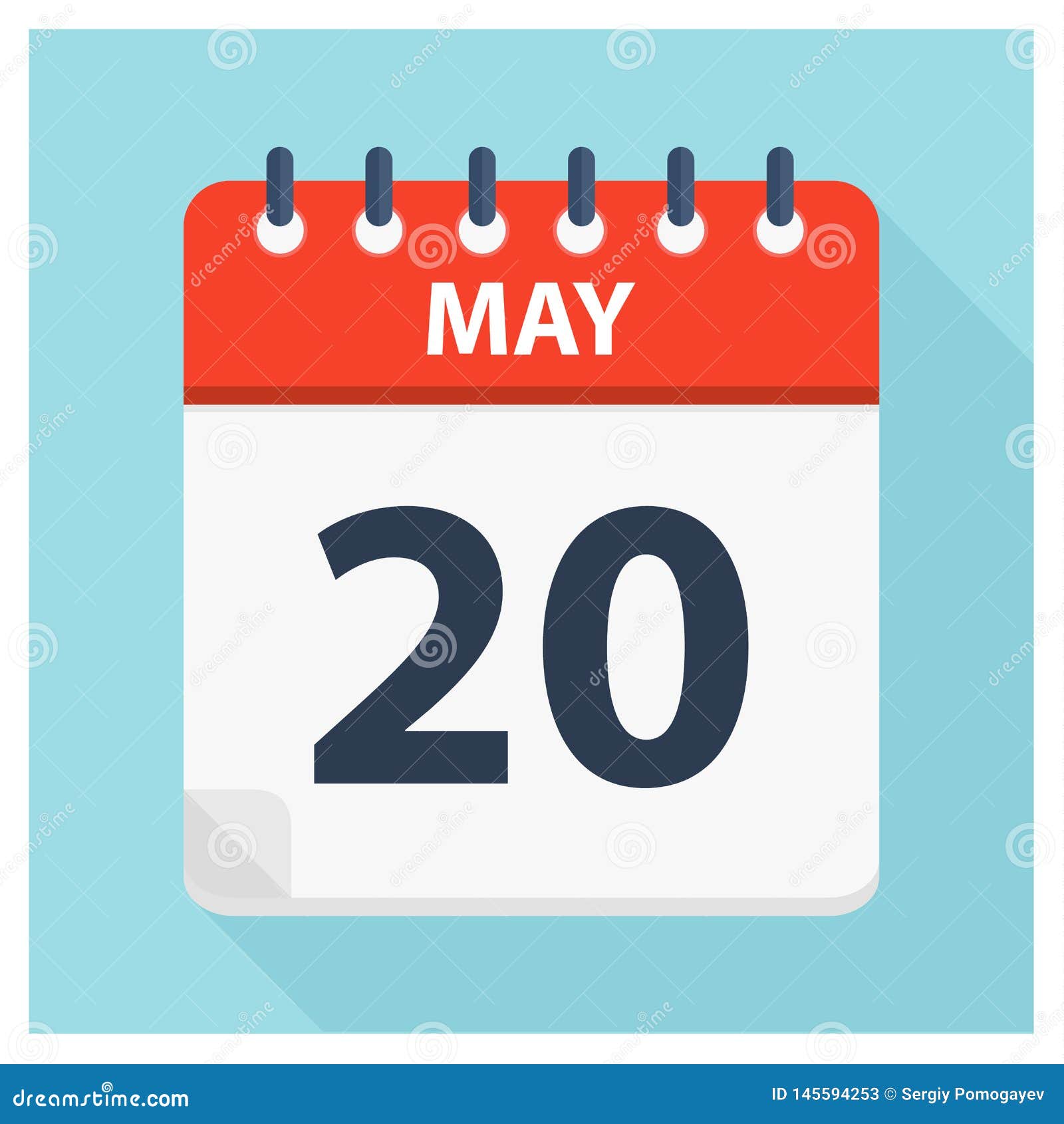 May 20 - Calendar Icon - Calendar Design Template Stock Illustration ...