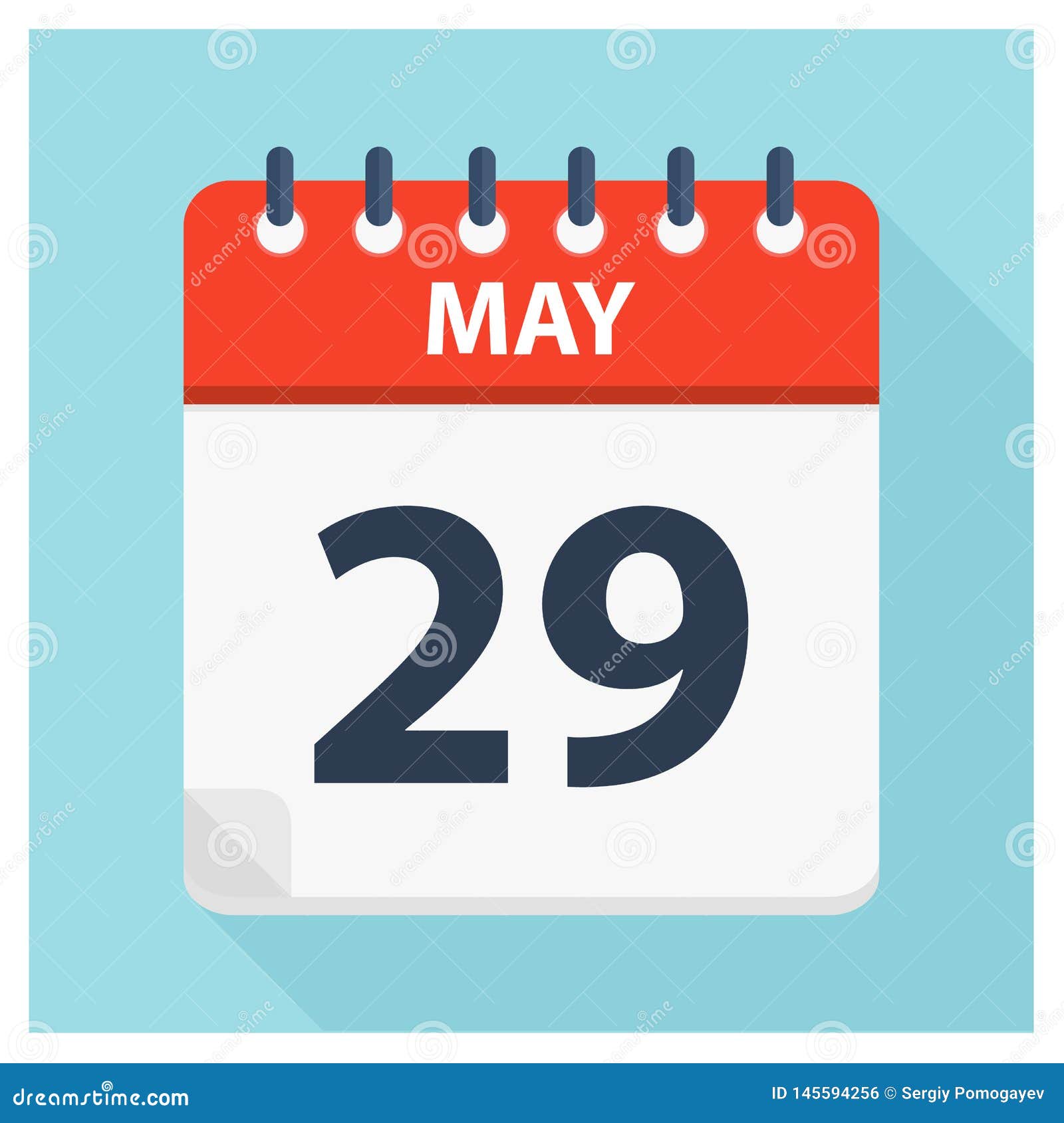 May 29 - Calendar Icon - Calendar Design Template Stock Illustration ...