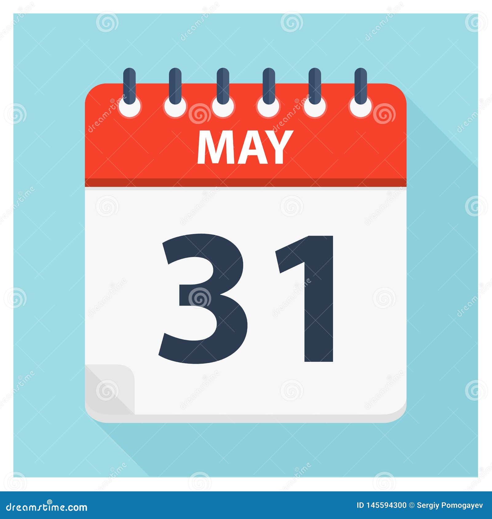 May 31 - Calendar Icon - Calendar Design Template Stock Illustration ...