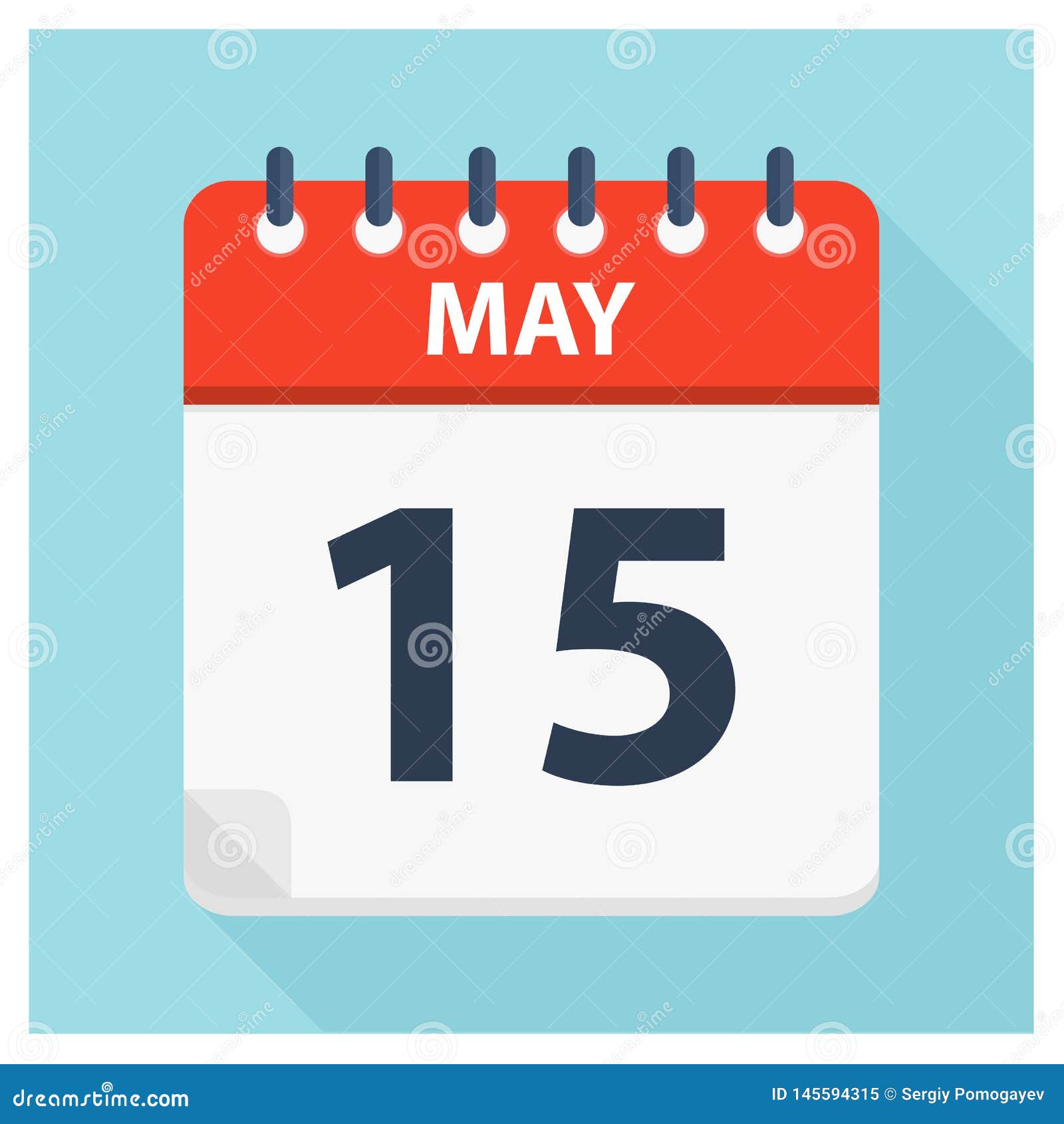 May 15 - Calendar Icon - Calendar Design Template Stock Illustration ...