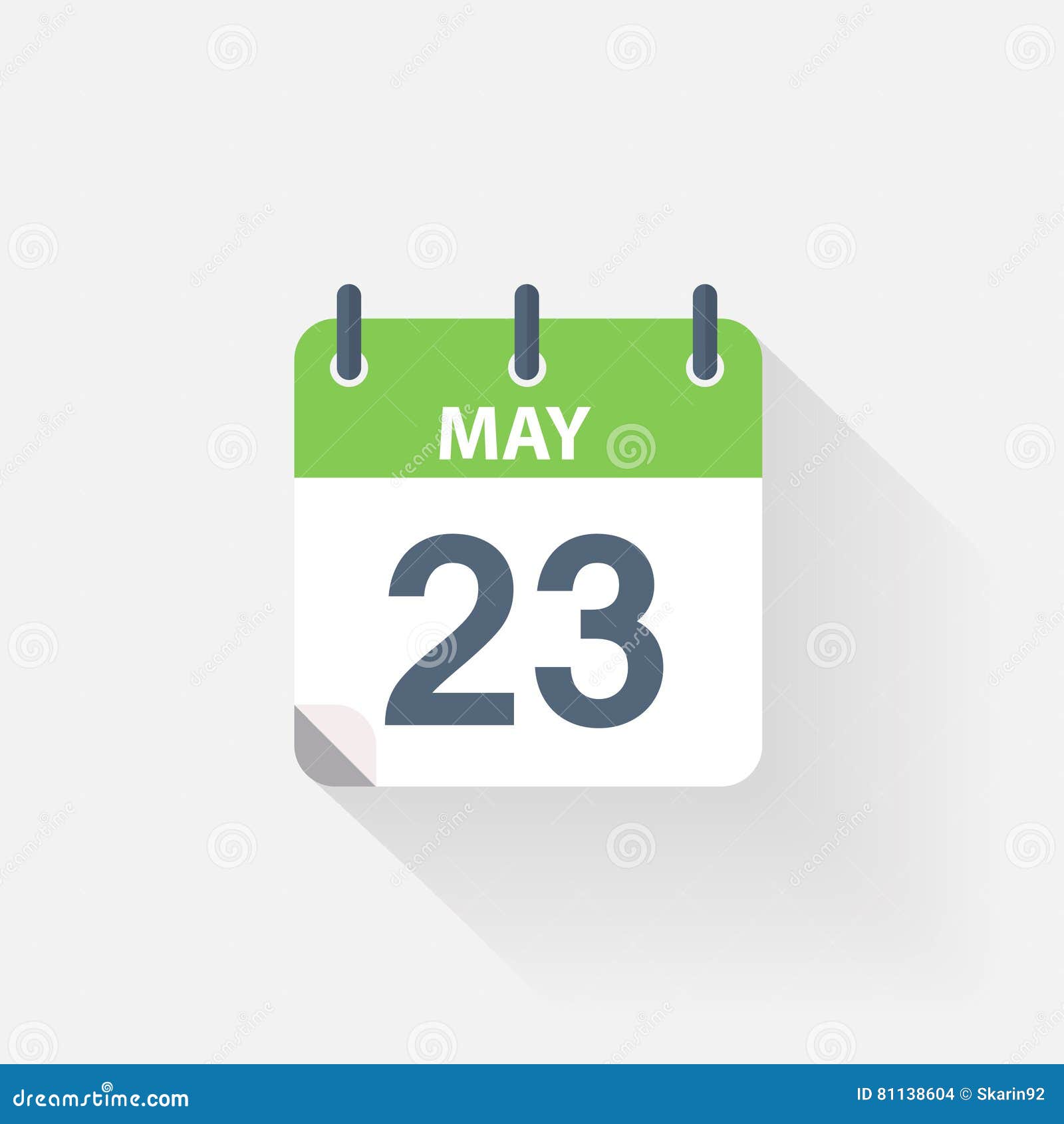 23 may calendar icon stock illustration. Illustration of sign - 81138604
