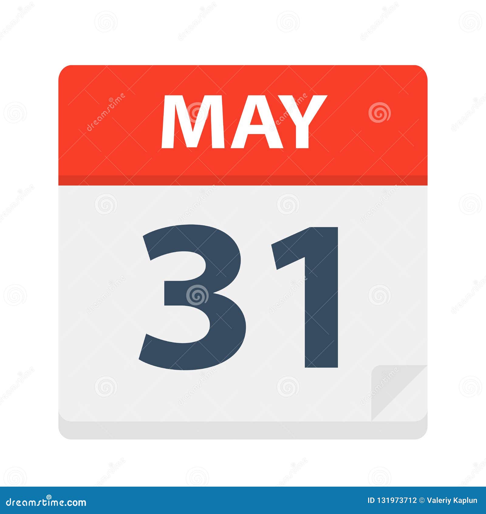 May 31 - Calendar Icon stock illustration. Illustration of square ...