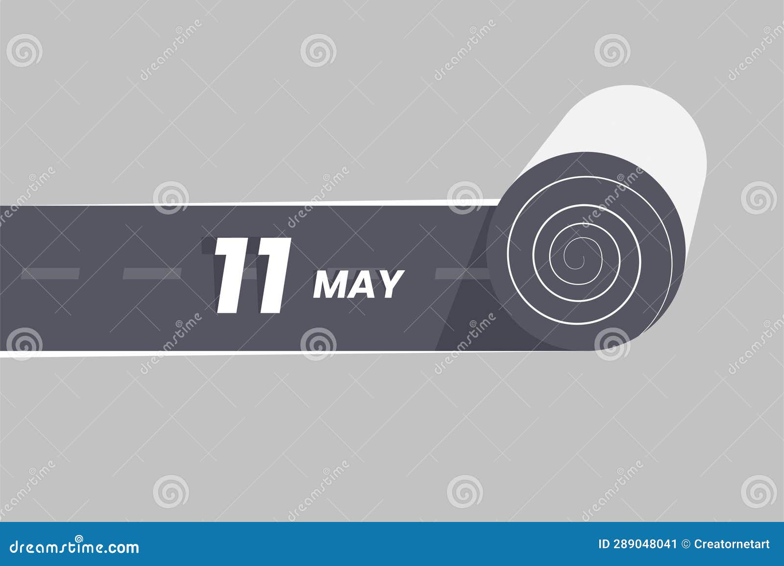May 11 Calendar Icon Rolling Inside the Road. 11 May Date Month Icon ...