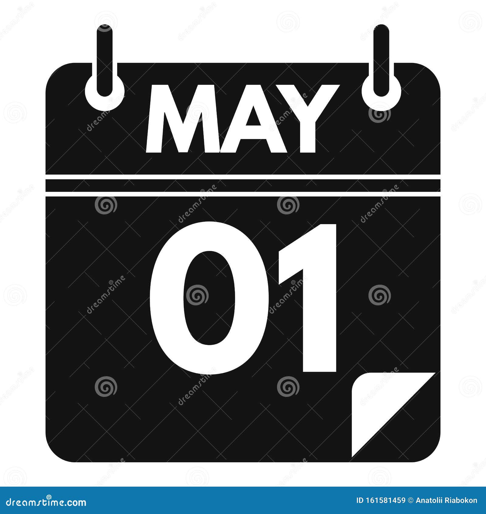 May Calendar Icon, Simple Style Stock Vector - Illustration of notepad ...