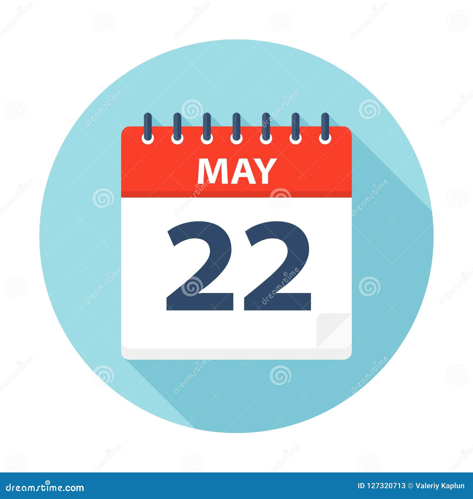 May 22 - Calendar Icon stock illustration. Illustration of today ...