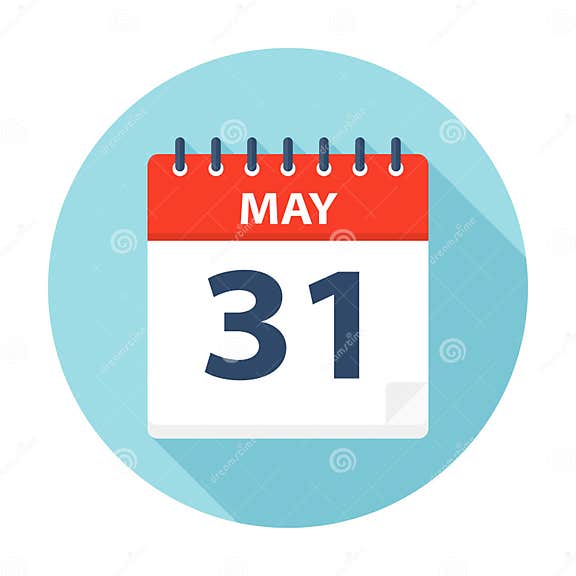 May 31 - Calendar Icon stock illustration. Illustration of date - 127320836