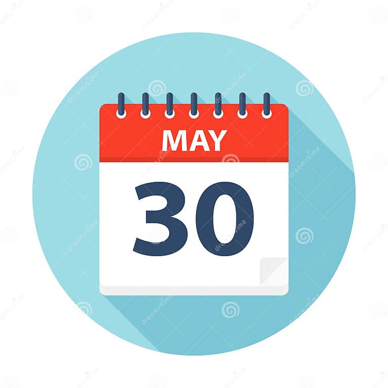 May 30 - Calendar Icon stock illustration. Illustration of background ...