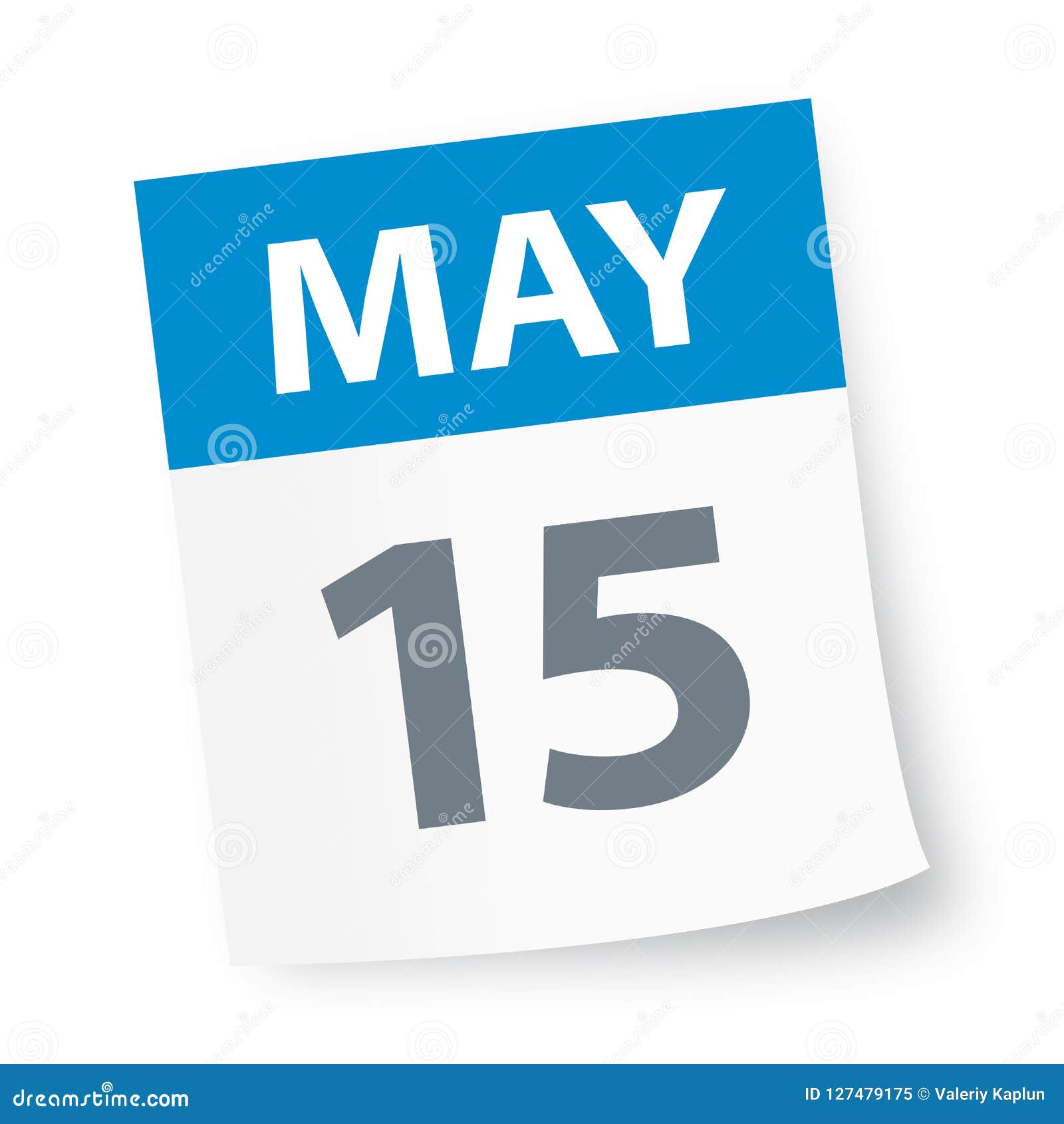 May 15 - Calendar Icon stock illustration. Illustration of white ...