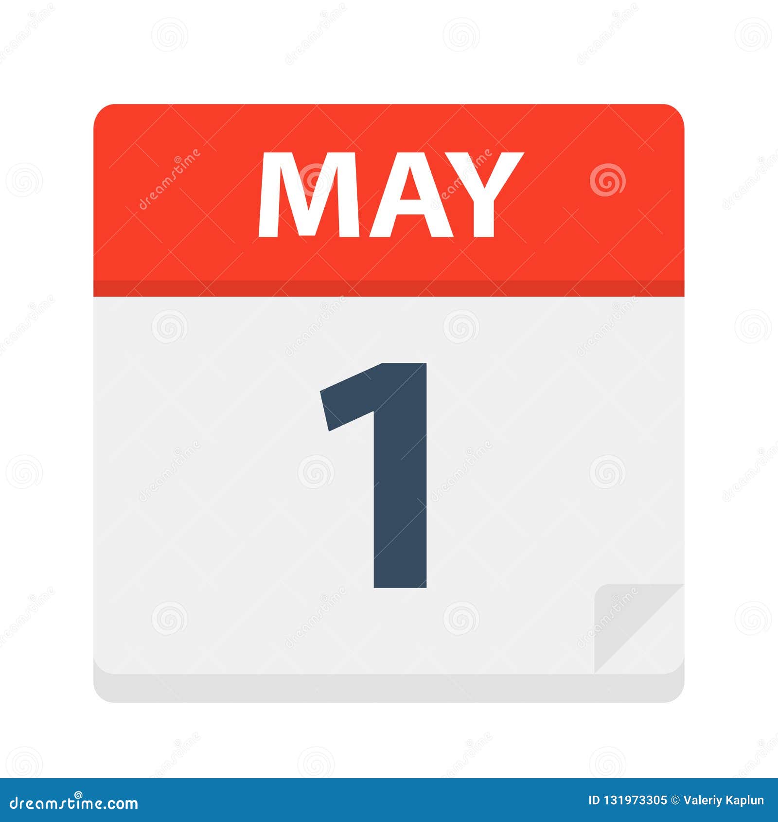 May 1 - Calendar Icon stock illustration. Illustration of time - 131973305