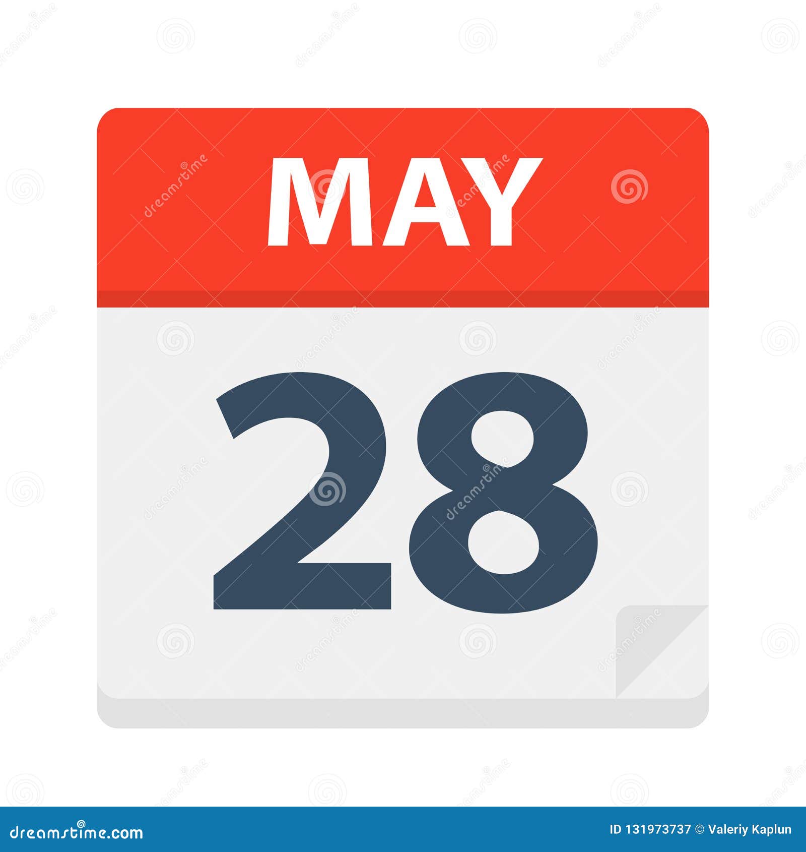 May 28 - Calendar Icon stock illustration. Illustration of 2021 - 131973737