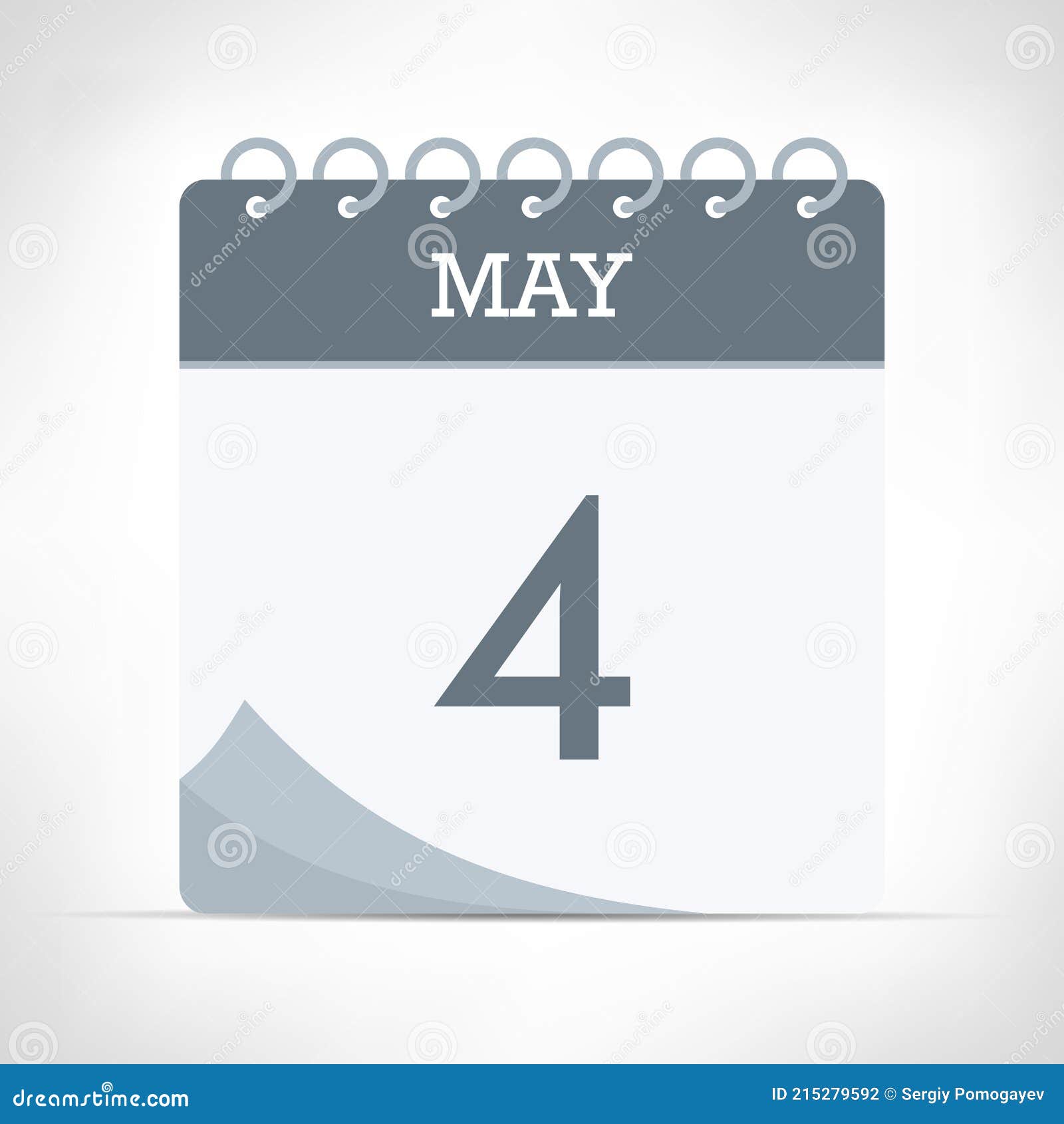 May 4 - Calendar Icon stock vector. Illustration of time - 215279592