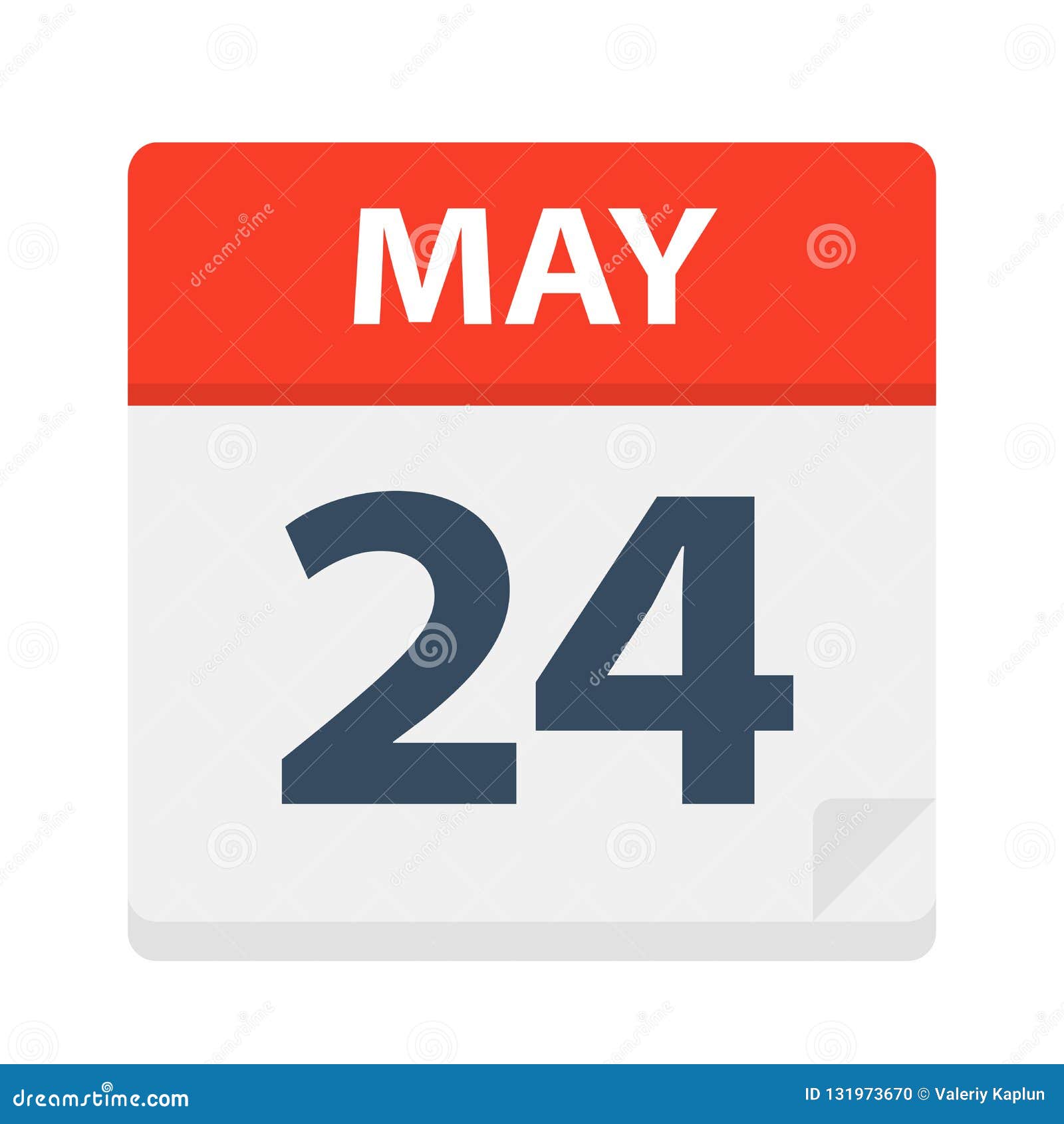 May 24 - Calendar Icon stock illustration. Illustration of vector ...