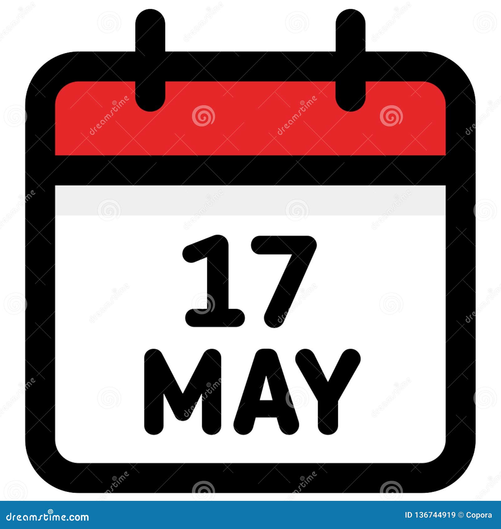 17. May - Calendar Icon - Vector Illustration Stock Vector ...