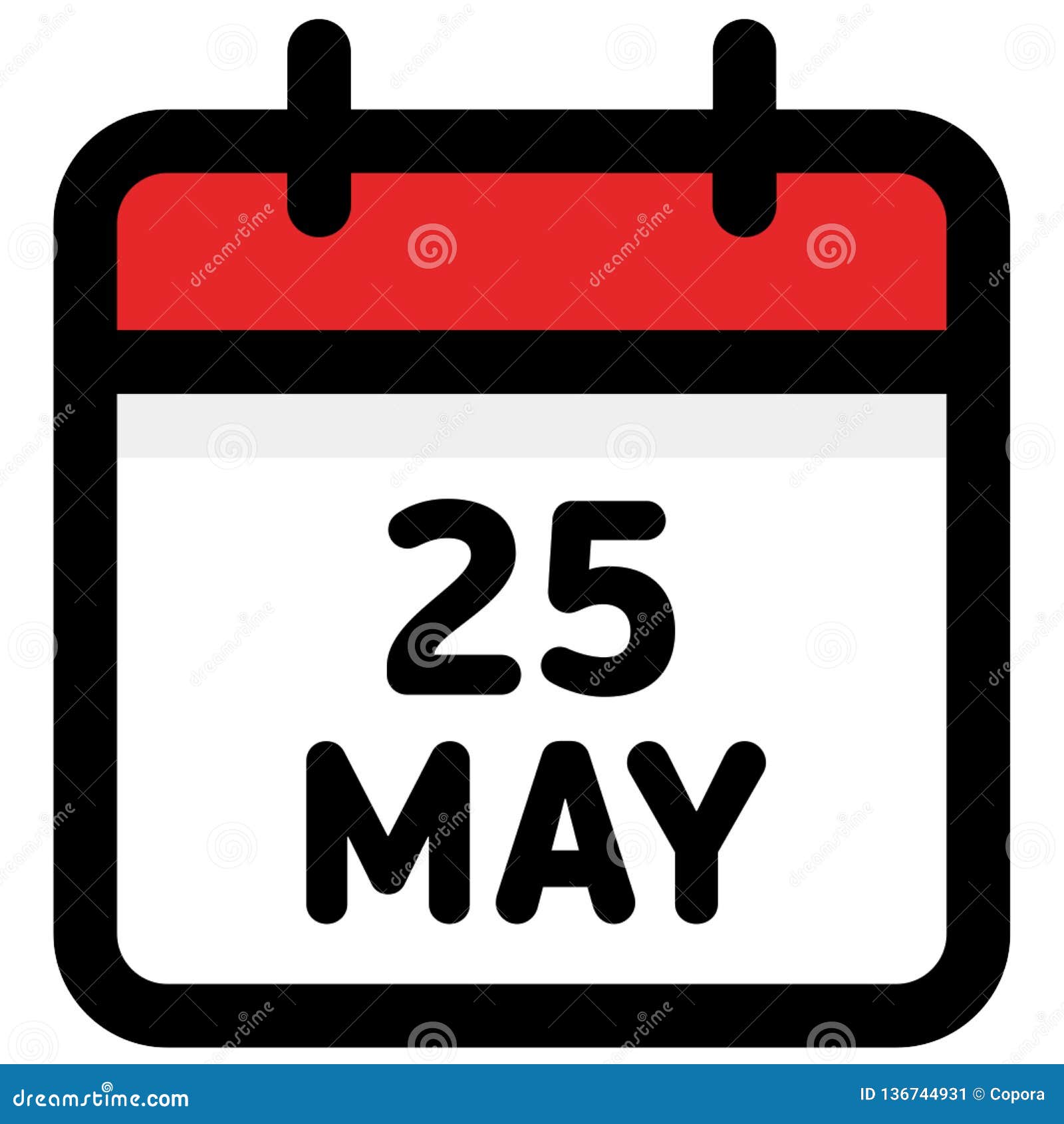 25. May - Calendar Icon - Vector Illustration Stock Vector ...