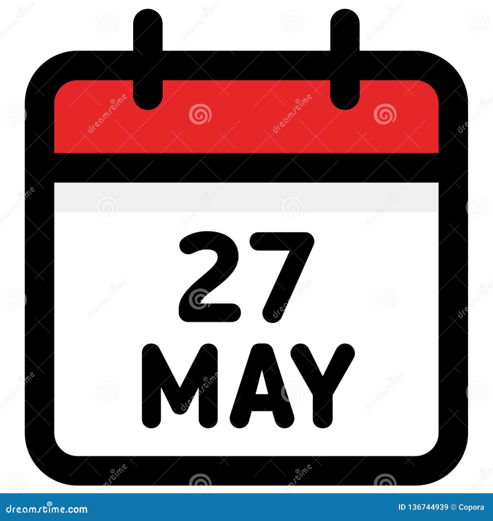 27. May - Calendar Icon - Vector Illustration Stock Vector ...