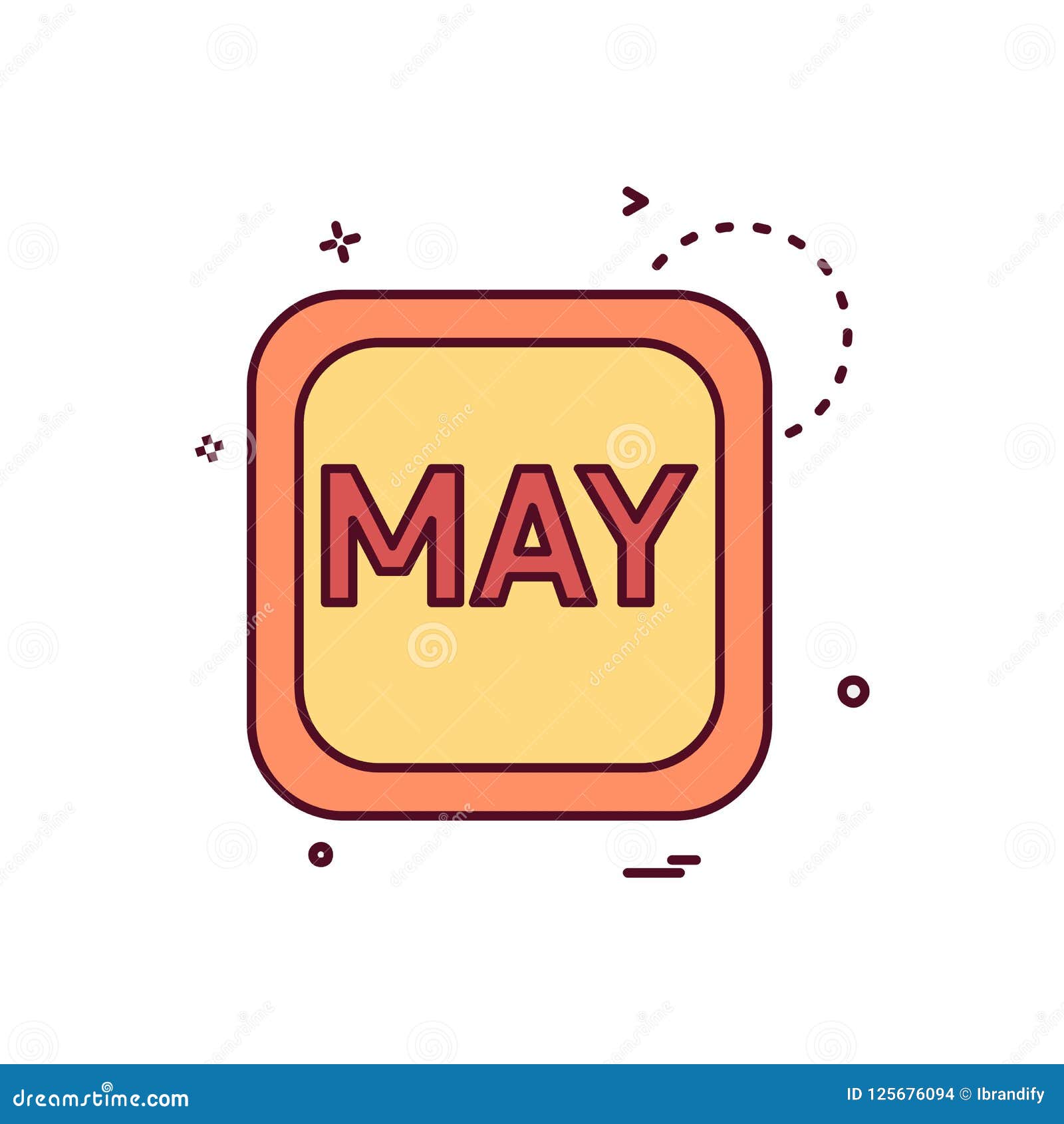 May Calender Icon Design Vector Stock Vector - Illustration of february ...