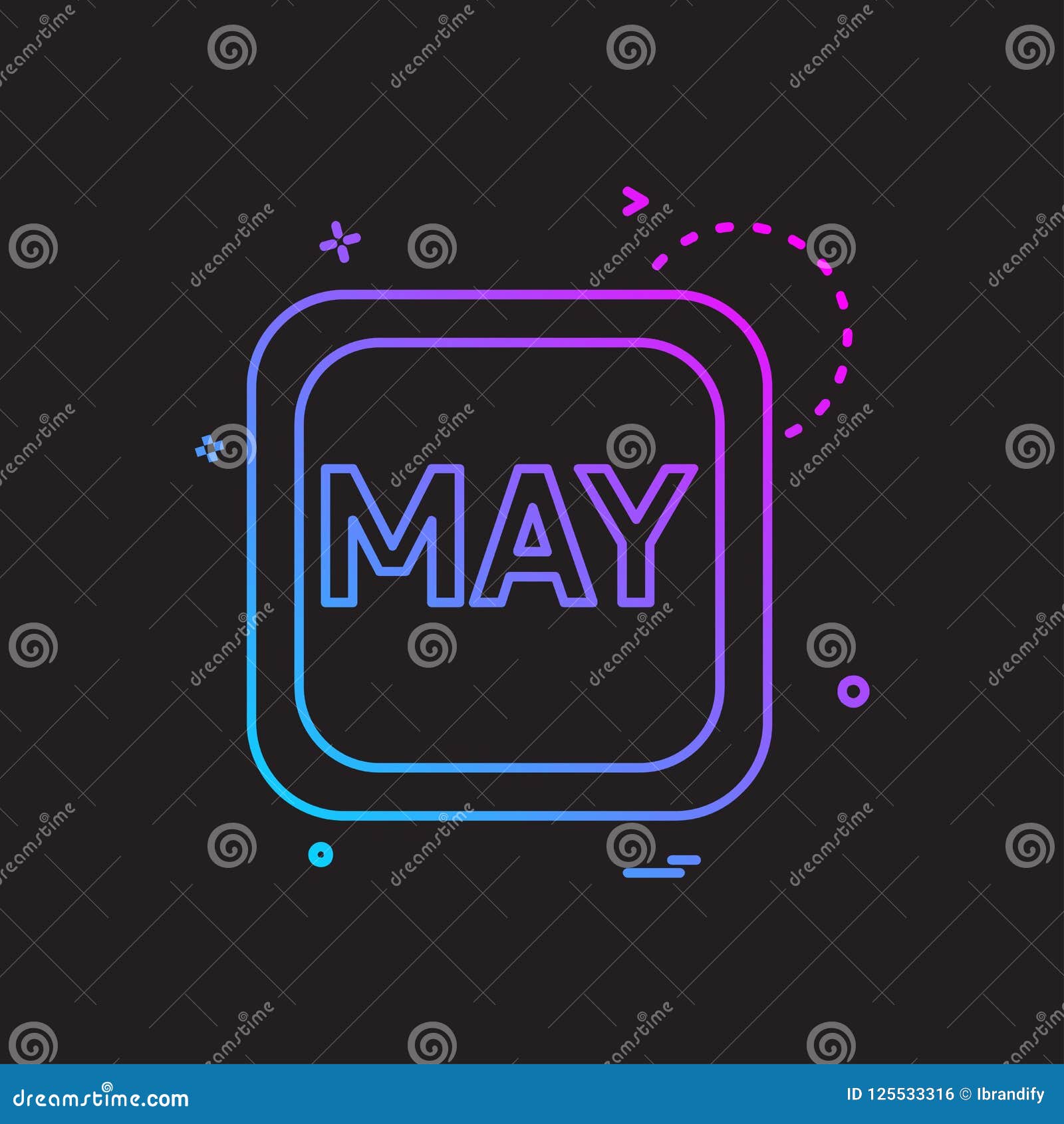 May Calender Icon Design Vector Stock Vector - Illustration of calendar ...