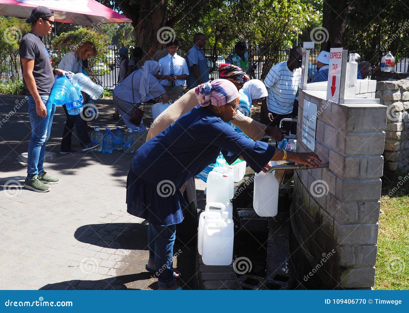 6 May 2018, Cape Town, South Africa : People Queue for Water in Cape ...