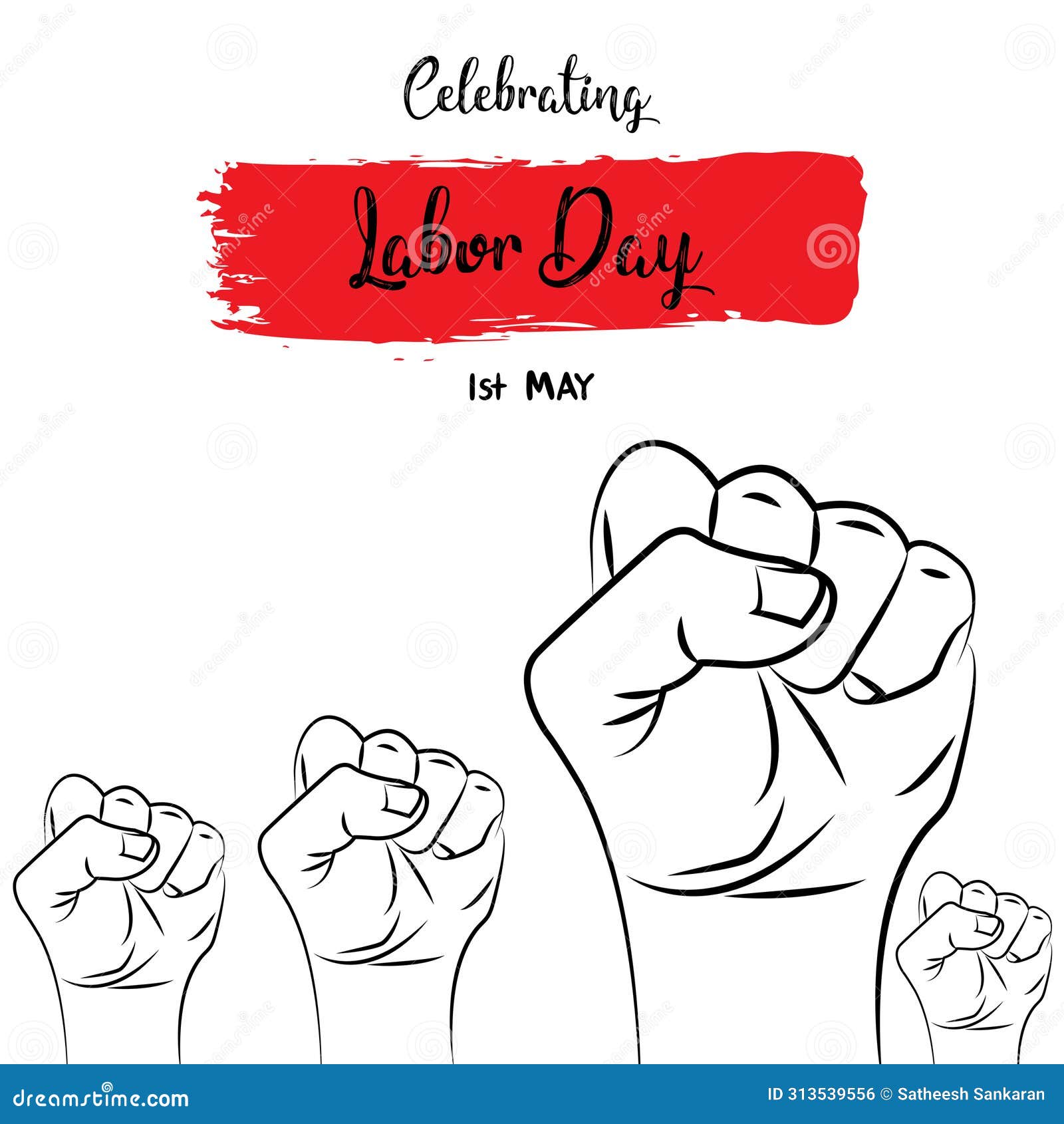 Vector Illustration Template for Labor Day International Workers Day on ...