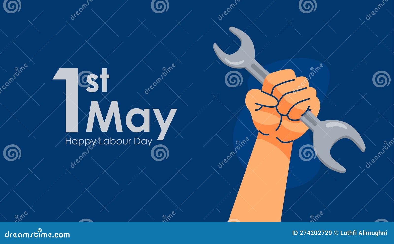 May Day Banner Template for Labor Day Celebration Stock Vector ...