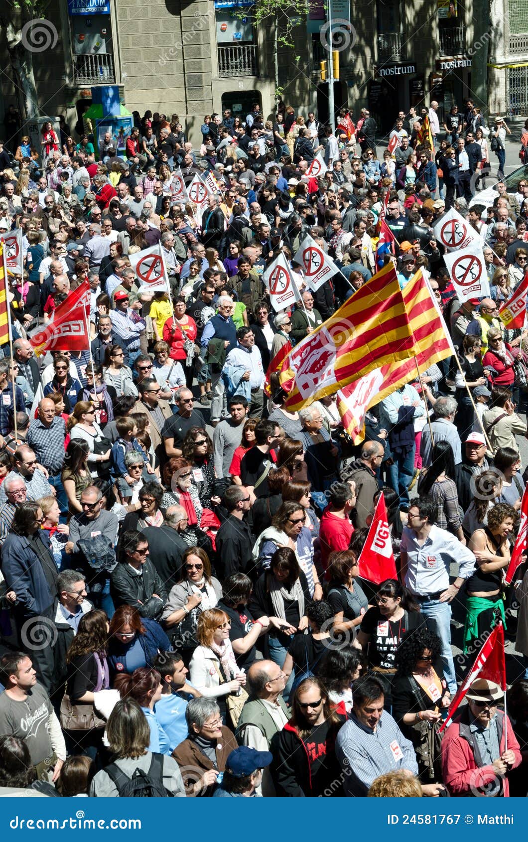 May Day Demonstration 2012, Barcelona, Spain Editorial Photography ...