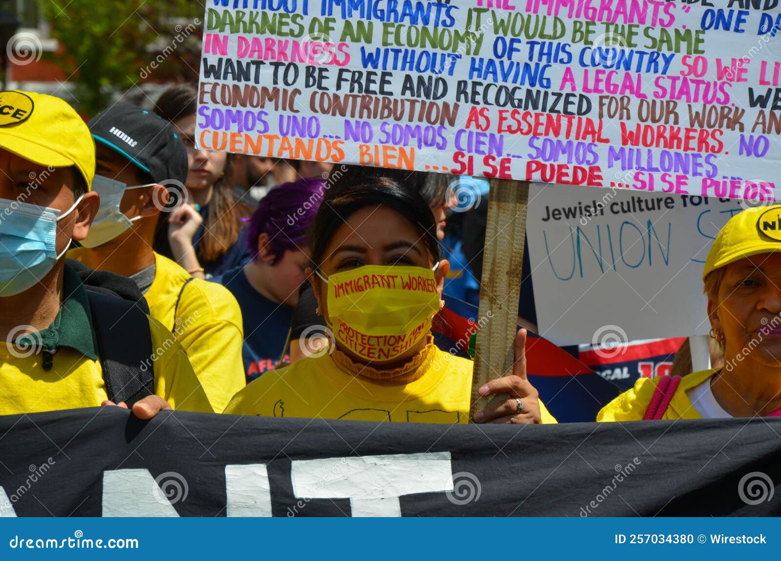 May day parade in New York editorial image. Image of architecture ...