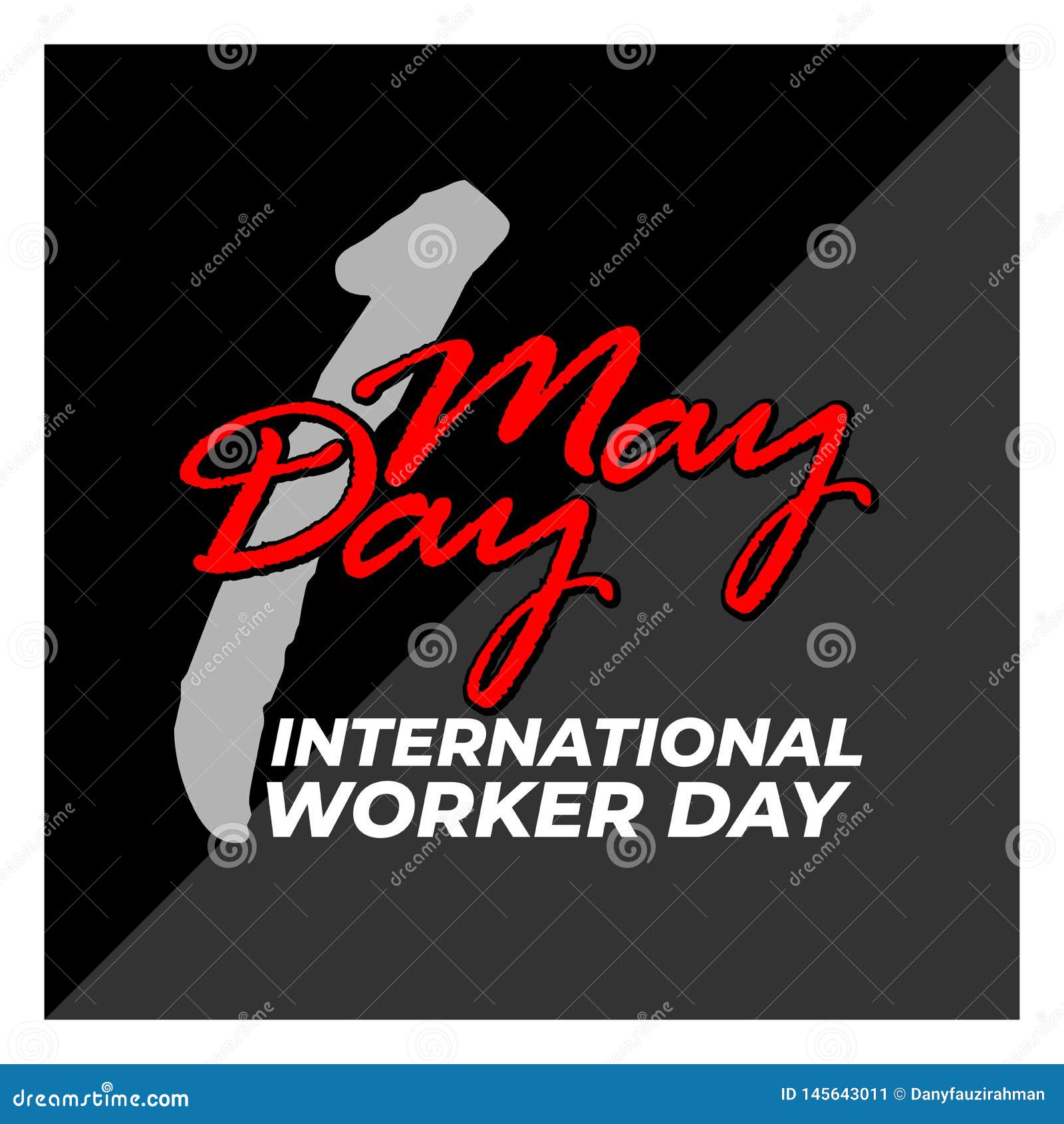 1 May Day Typography Simple Design_script Stock Illustration ...